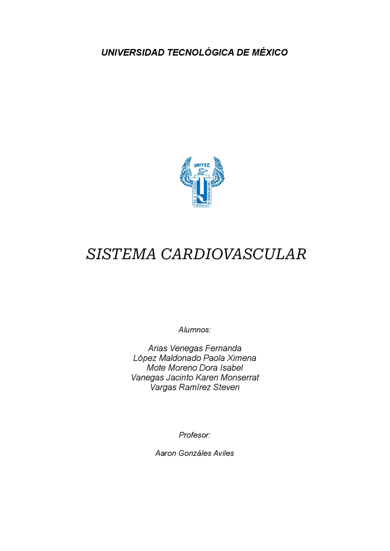 Sistema Cardiovascular Resúmenes De Anatomía Docsity