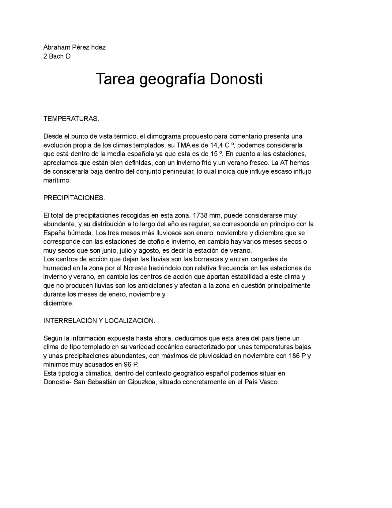 Climograma Geografía Ejercicios De Geografía Docsity