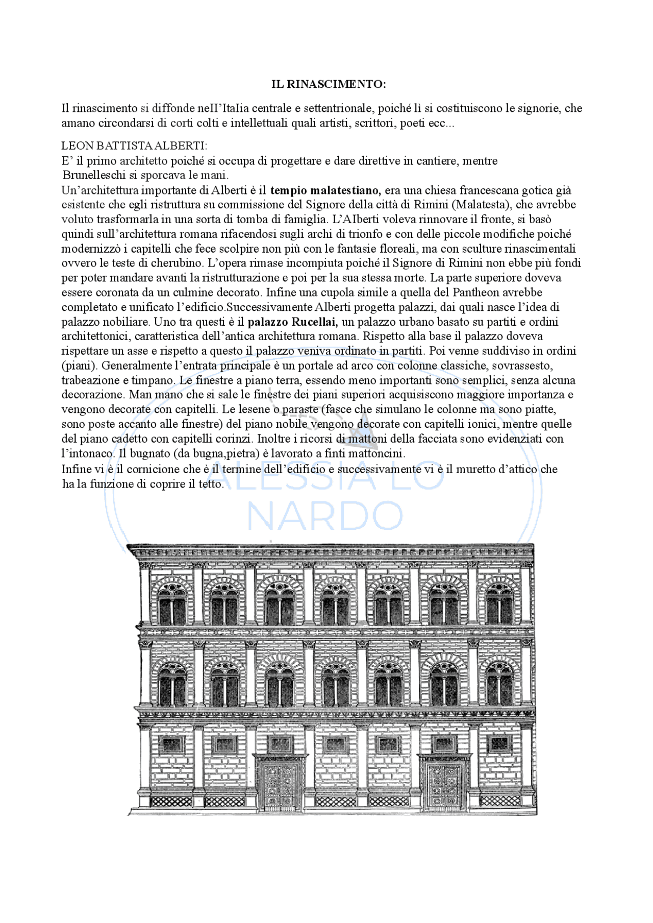 Il rinascimento italiano | Appunti di Elementi di storia dell'arte ed ...