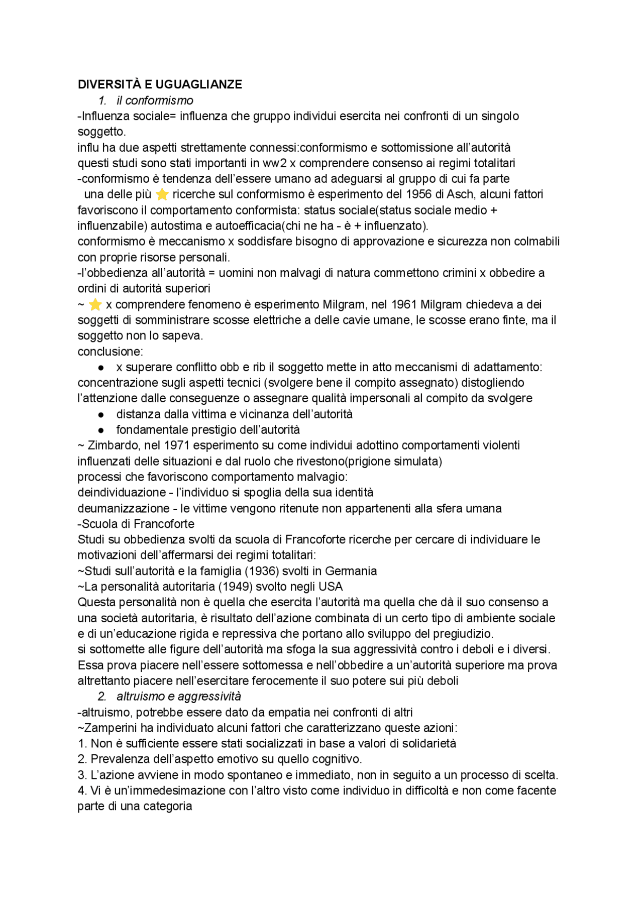 Diversità E Uguaglianze Appunti Di Scienze Umane Docsity
