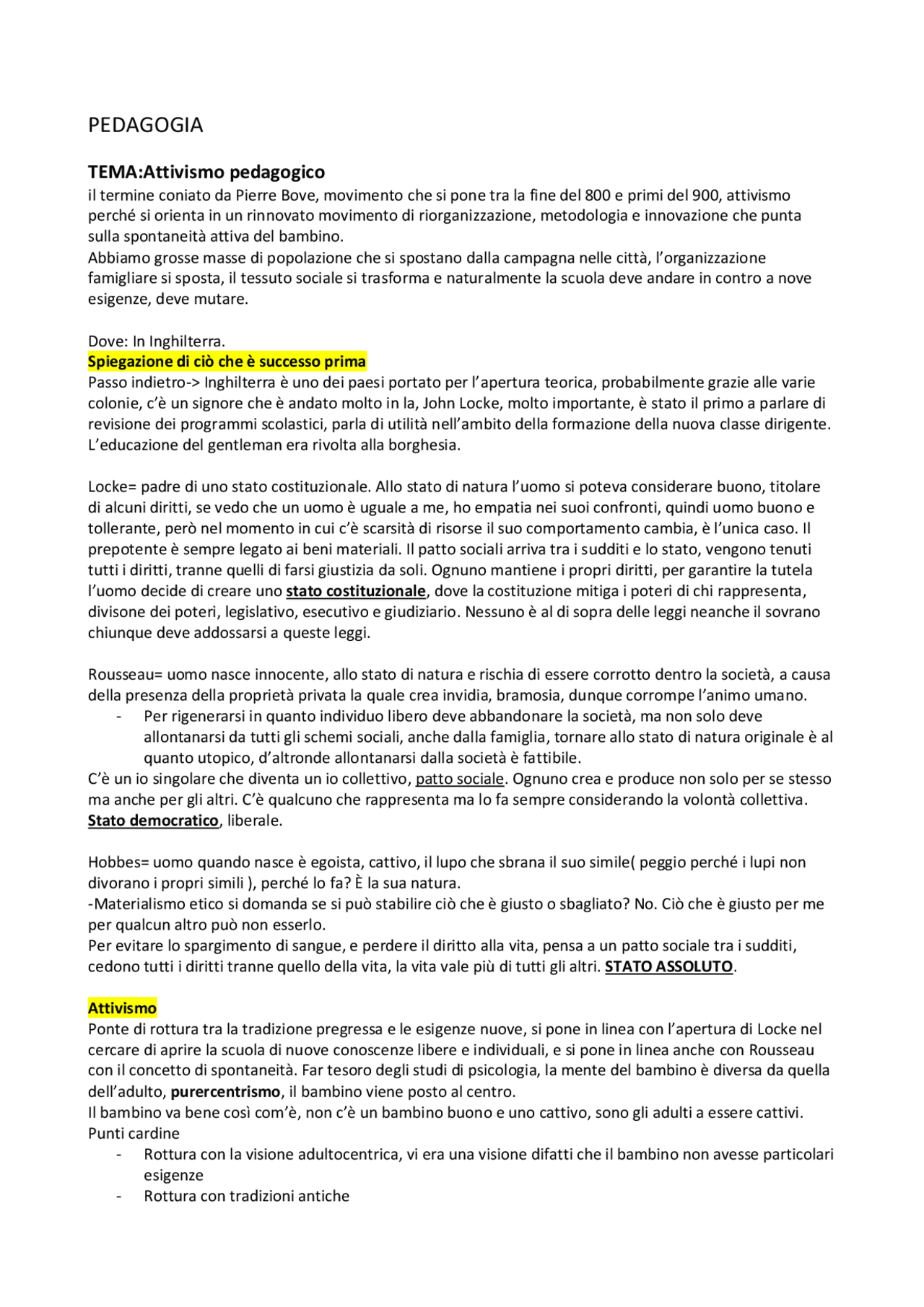 Riassunto Programma Di 5 Di Pedagogia Appunti Di Pedagogia Docsity