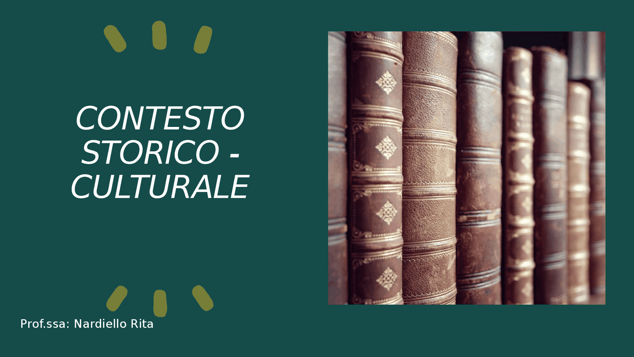 Neoclassicismo E Foscolo Appunti Di Italiano Docsity