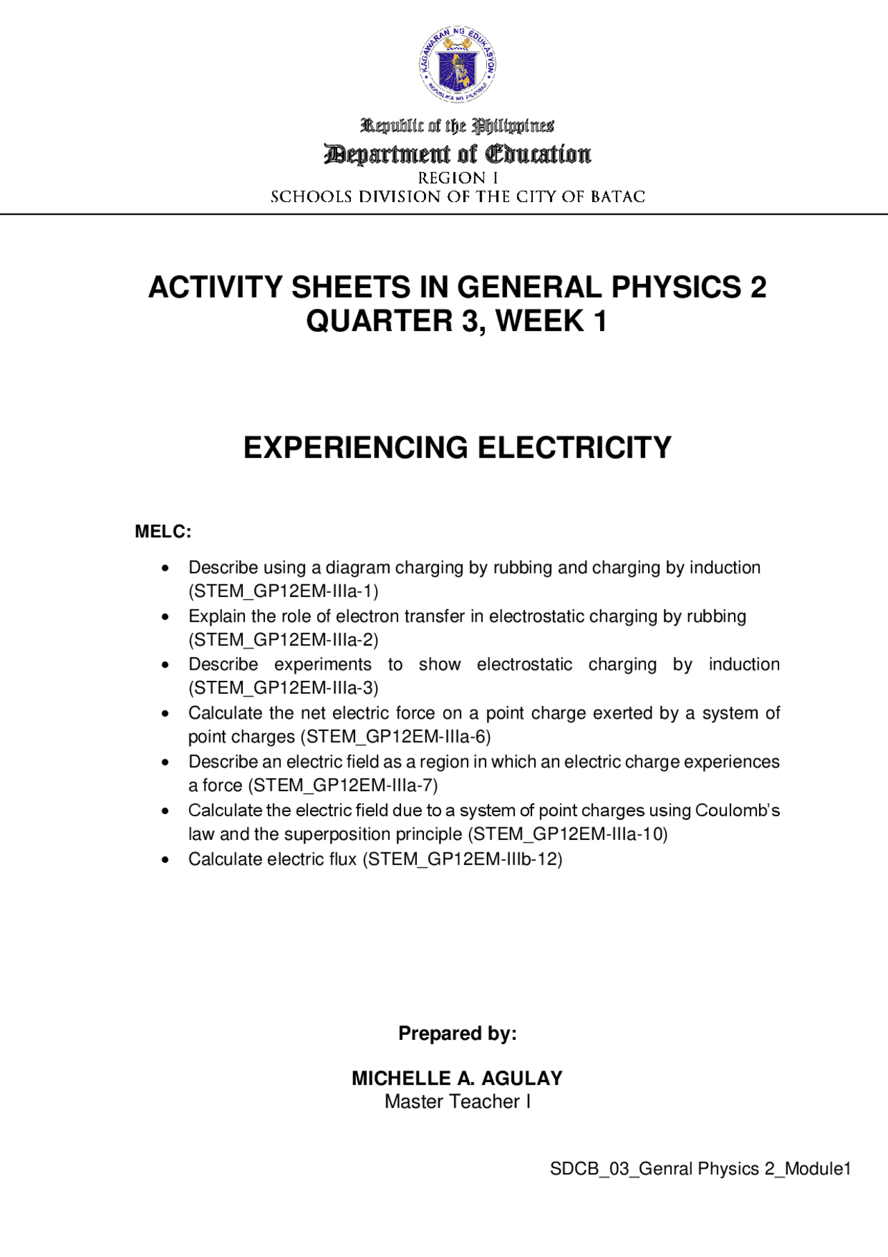 EXPERIENCING ELECTRICITY | Study notes Physics | Docsity