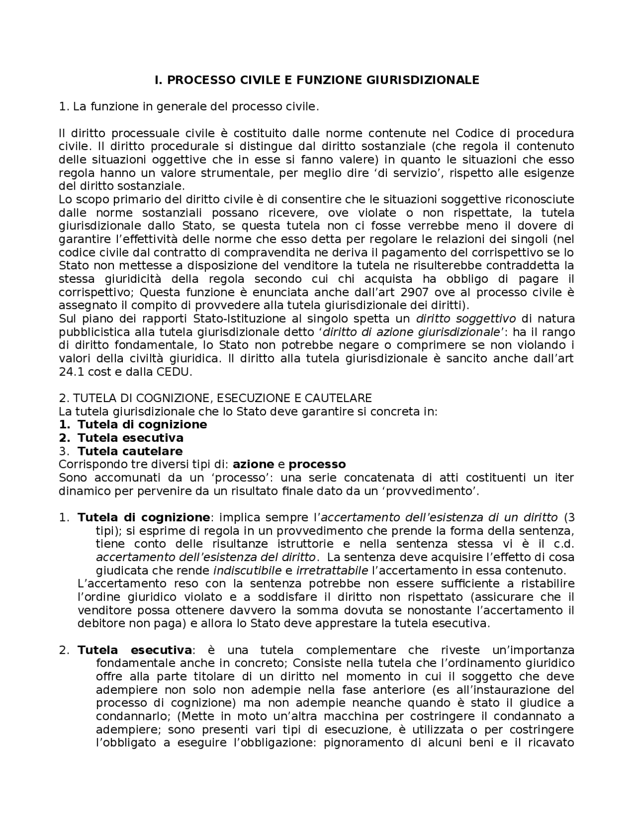 Elementi Di Diritto Processuale Civile Dispense Di Diritto