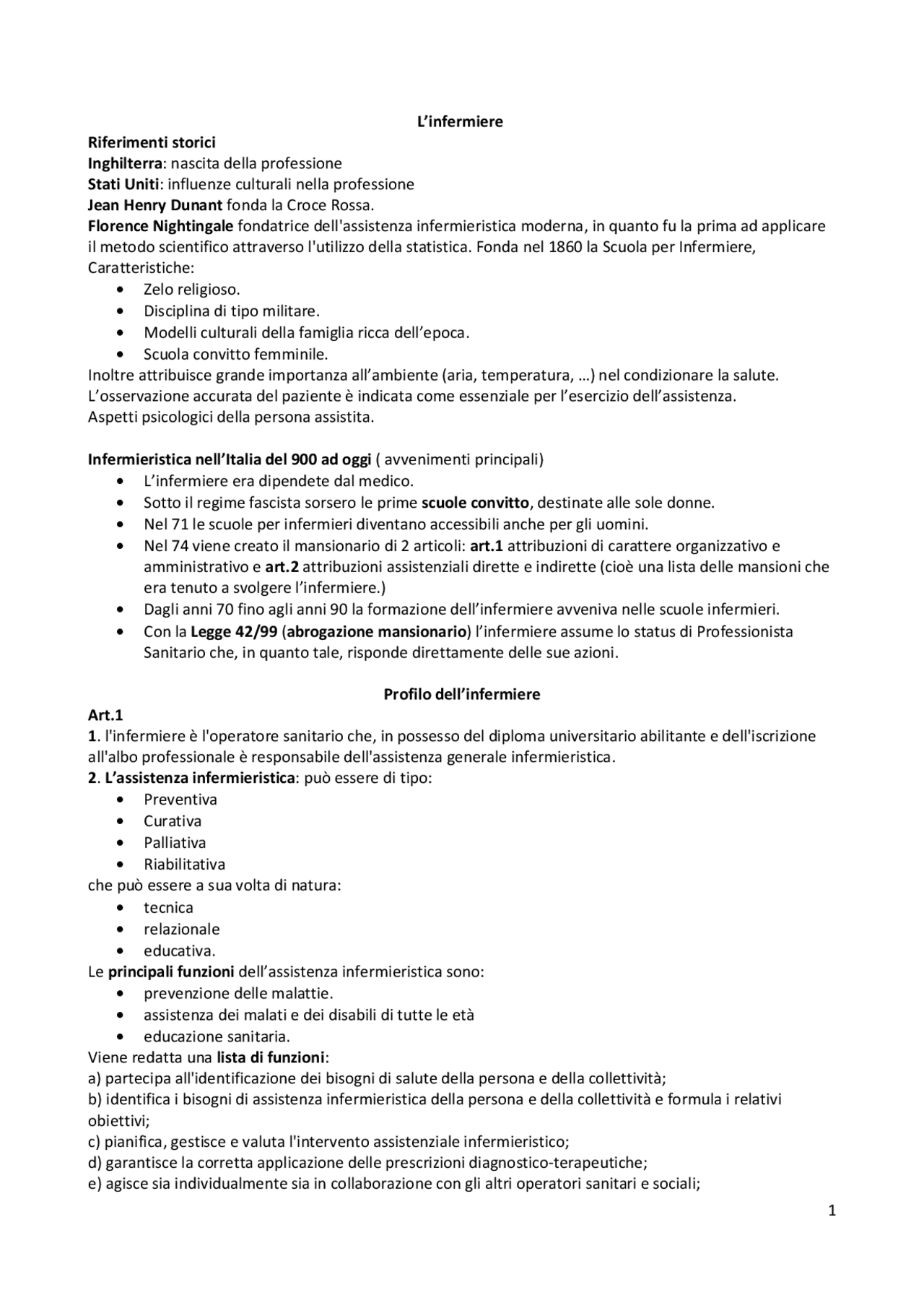 Scienze Infermieristiche Appunti Di Scienze Infermieristiche Docsity