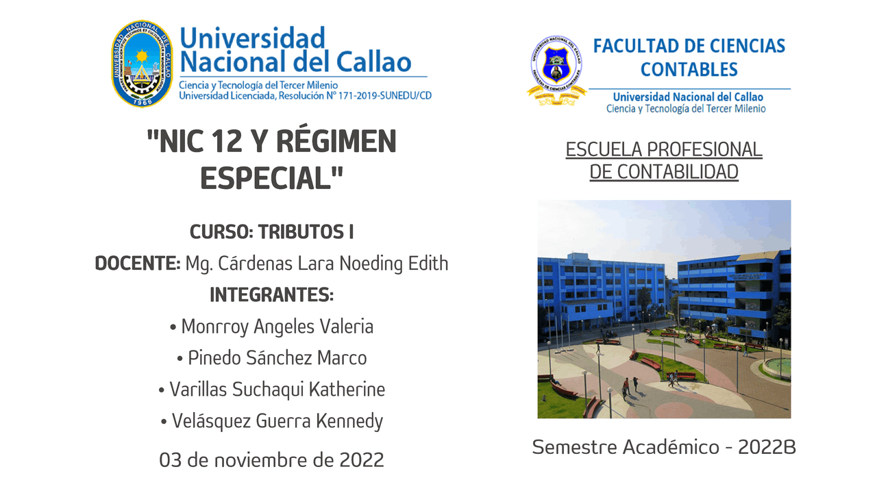 Nic 12 - tributos i - caso práctico | Ejercicios de Contabilidad | Docsity