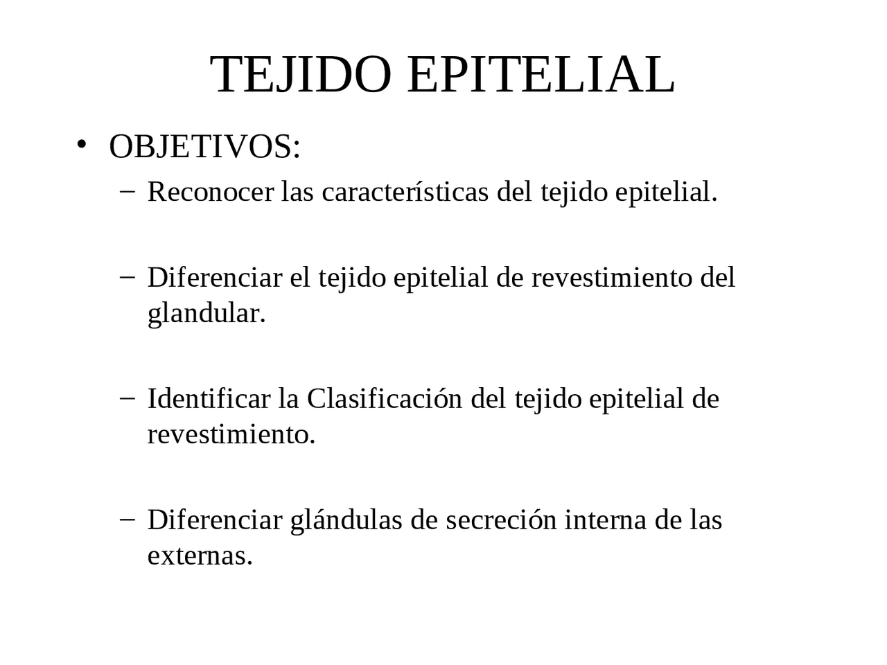 Tejido Epitelial Generalidades Diapositivas De Histología Docsity