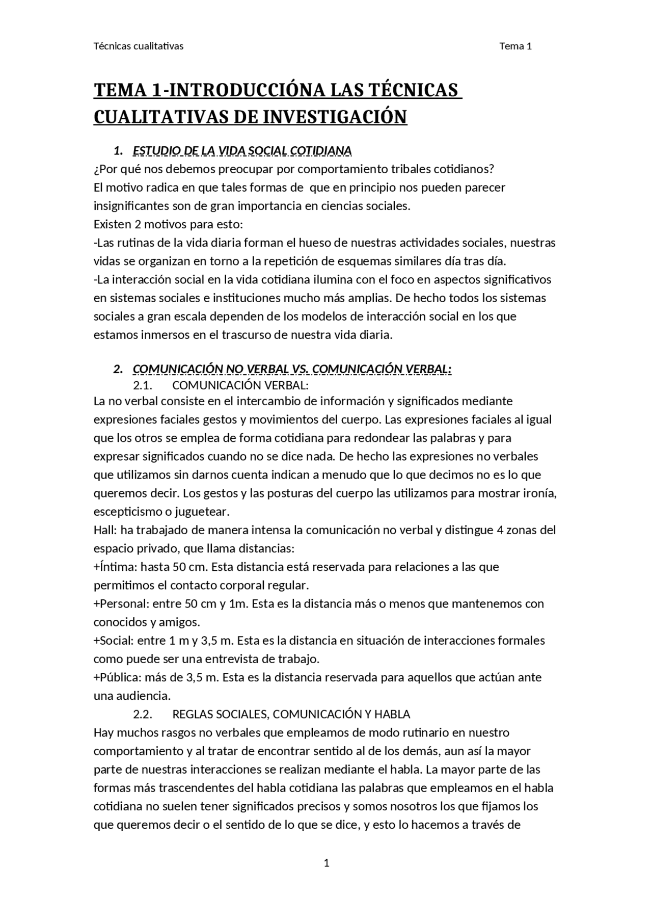 Tema 1 Técnicas Cualitativas Apuntes De Criminología Docsity