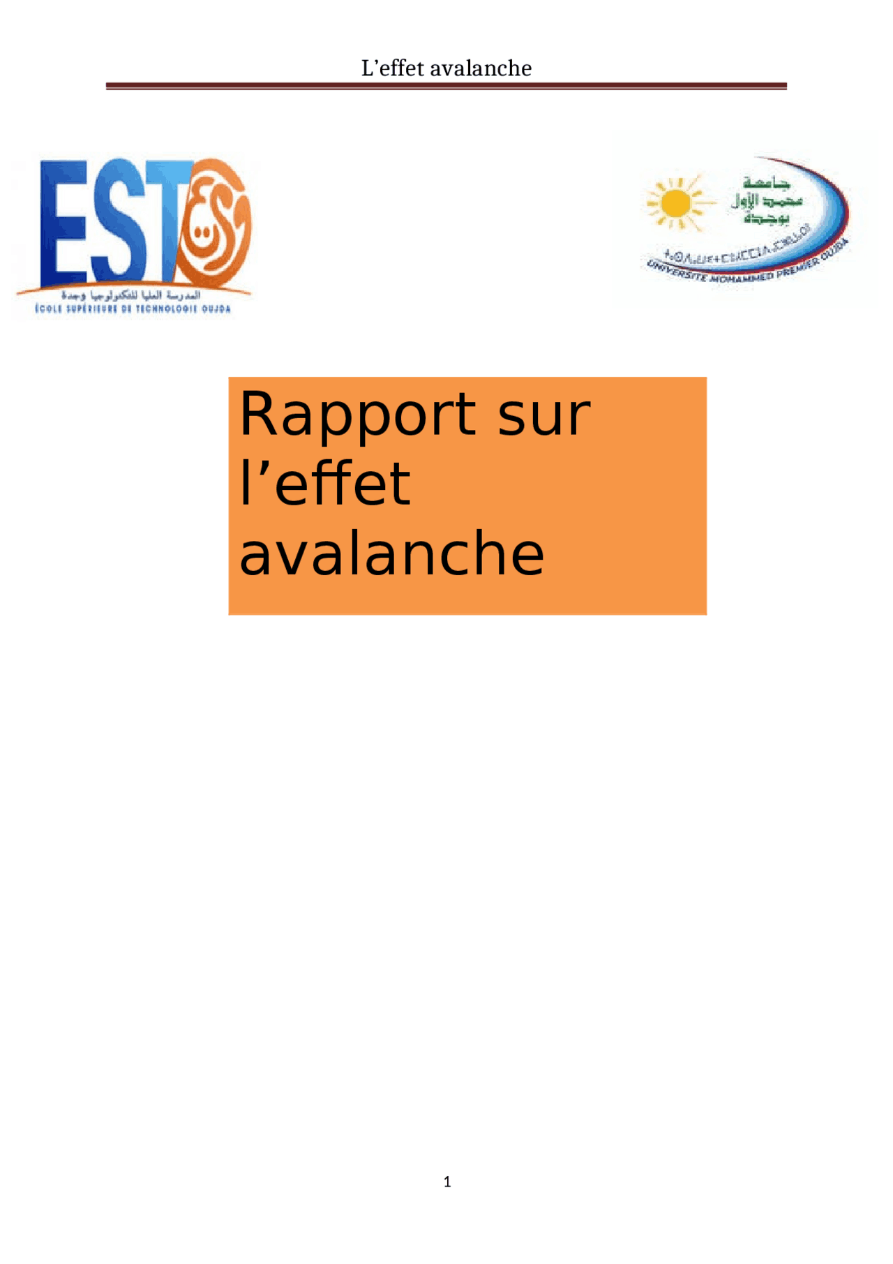 Un phénomène L'effet d'avalanche | Study Guides, Projects, Research ...