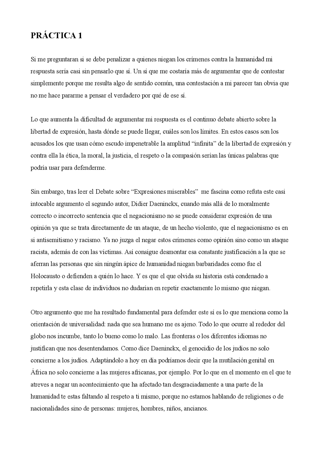 Práctica 1 Derecho De La Comunicación 1º Ejercicios De Derecho Docsity