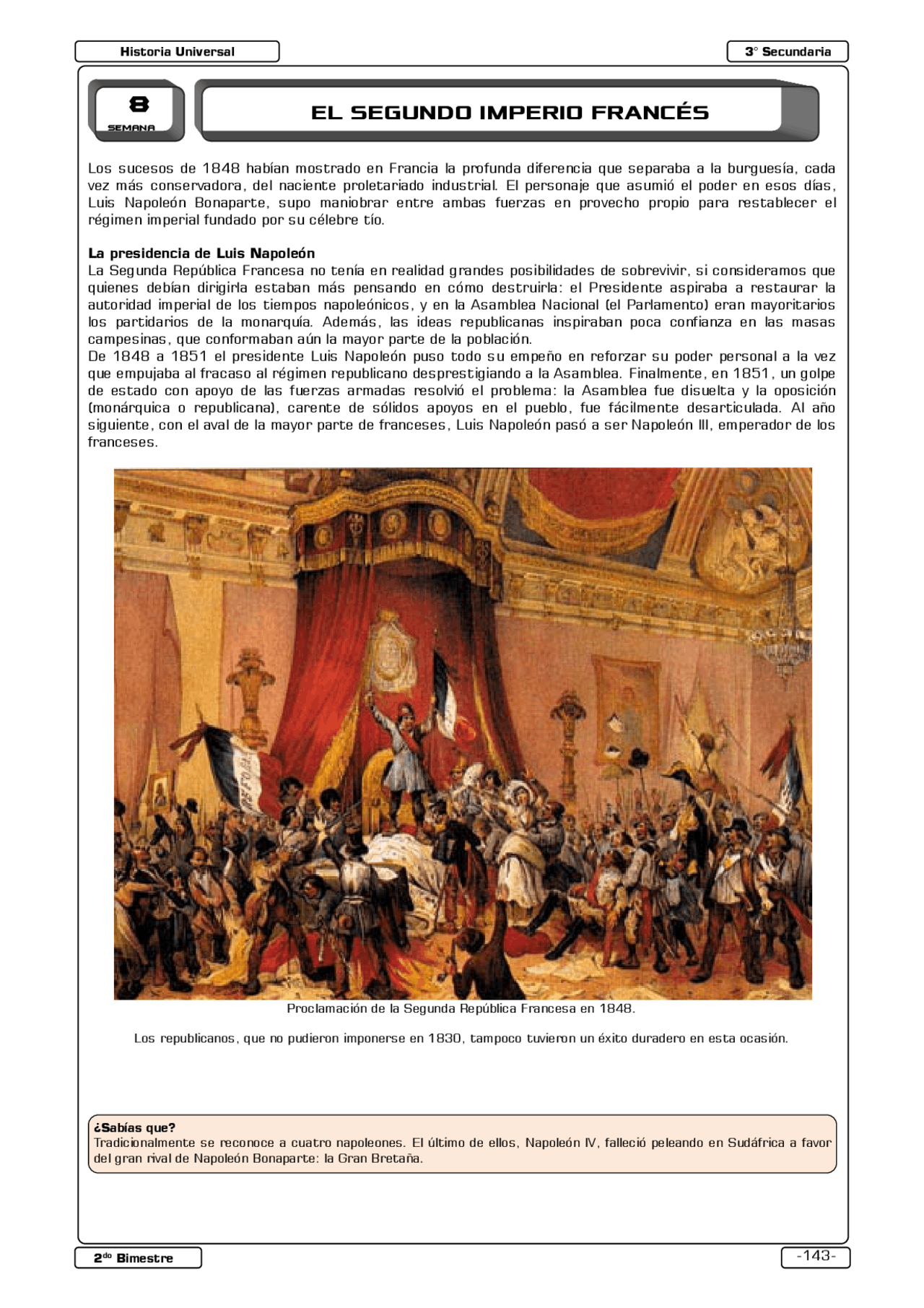 EL SEGUNDO IMPERIO FRANCES | Apuntes de Historia | Docsity