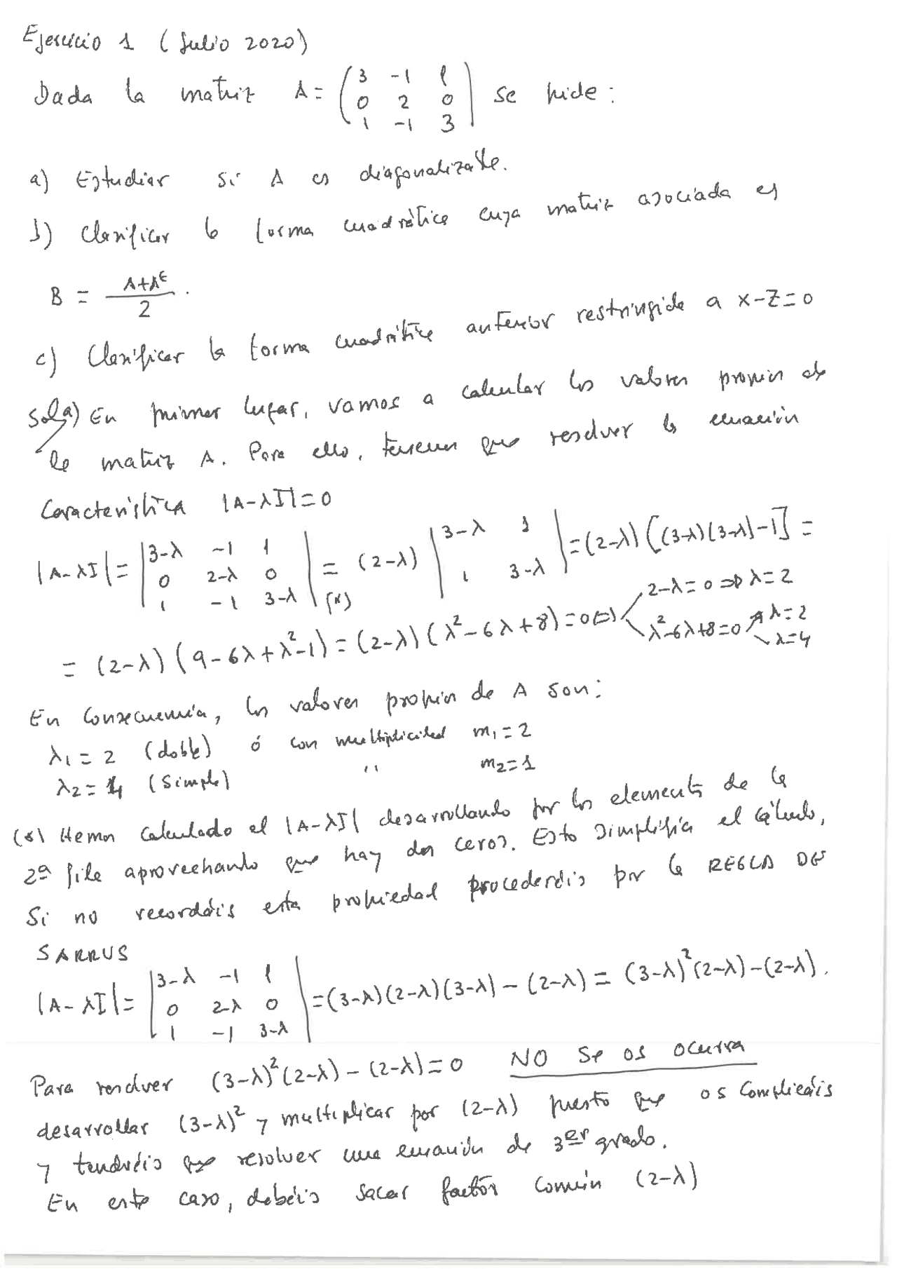 Exámenes y ejercicios | Exámenes de Matemáticas | Docsity
