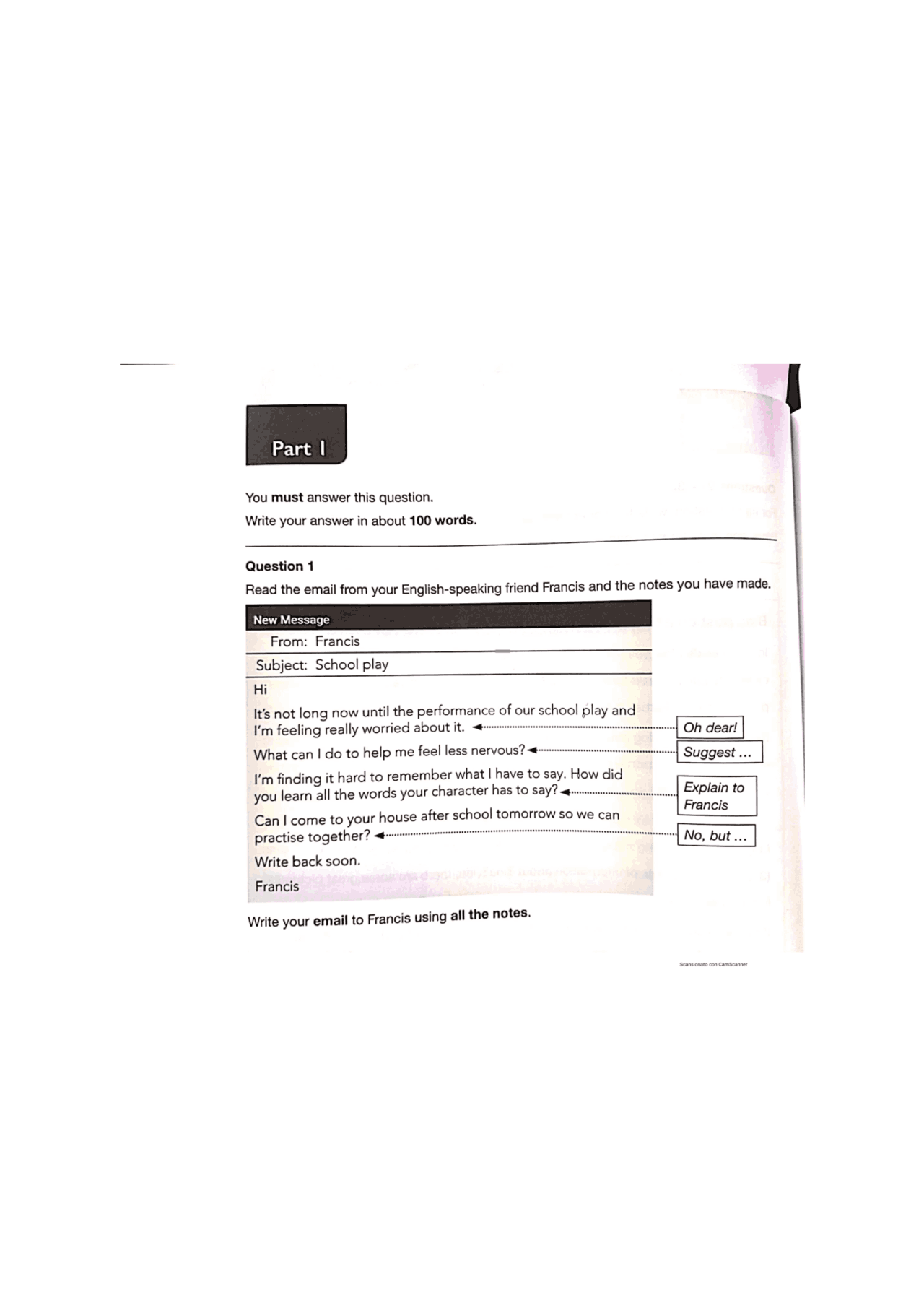 Mail esercitazione b1 inglese | Schemi e mappe concettuali di Inglese | Docsity