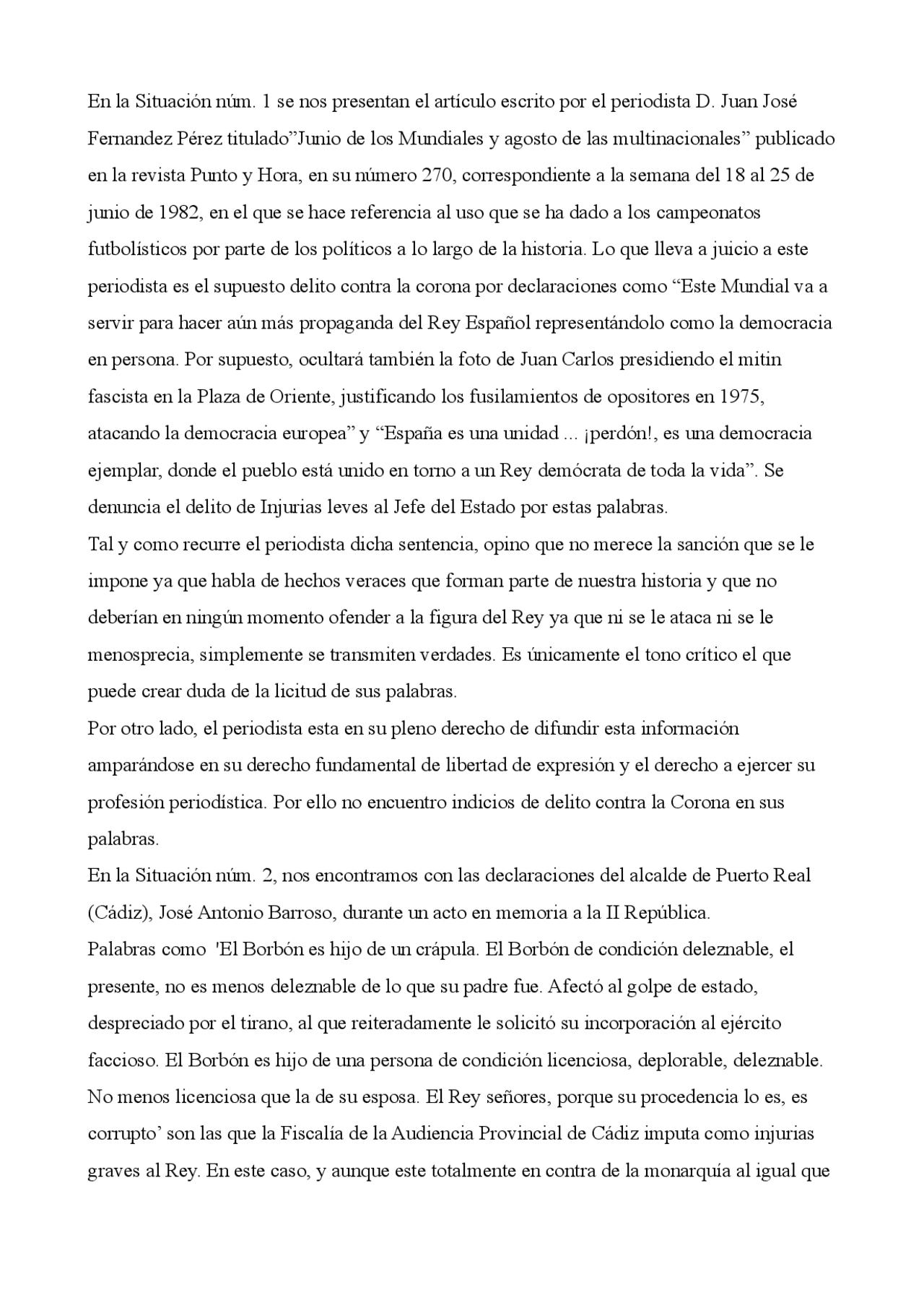 Práctica 9 Derecho De La Comunicación 1º Ejercicios De Derecho Docsity