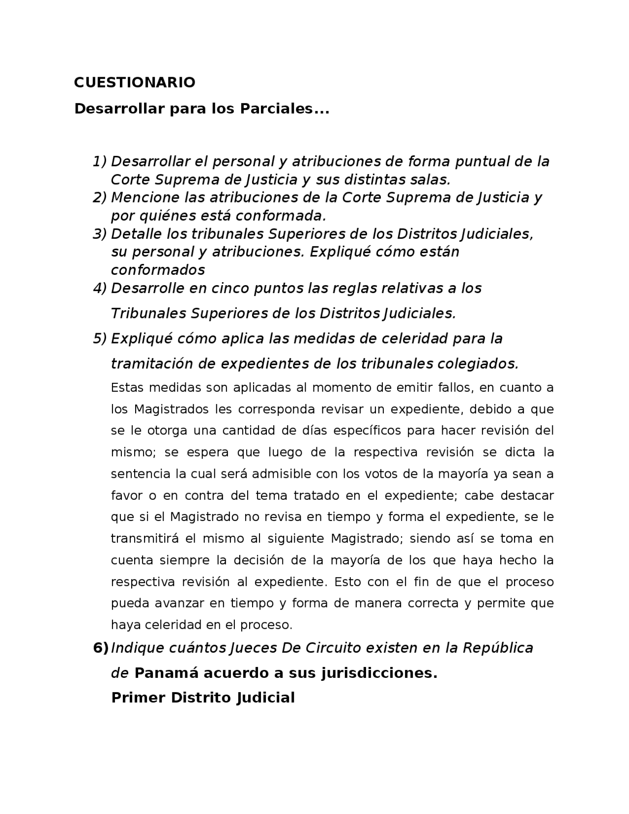 Derecho Procesal General Ejercicios De Derecho Procesal Docsity