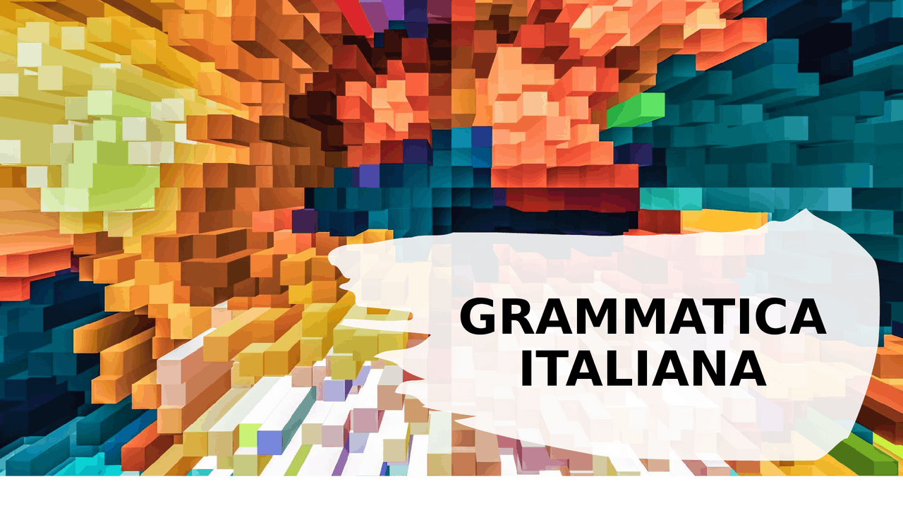 Italiano: schema sulla grammatica italiana | Schemi e mappe concettuali ...