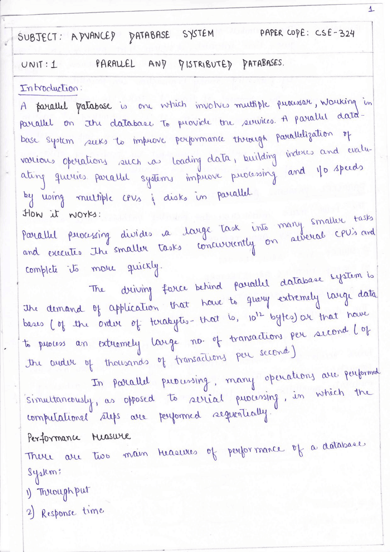 Advanced Database Management System Guru Gobind Singh University