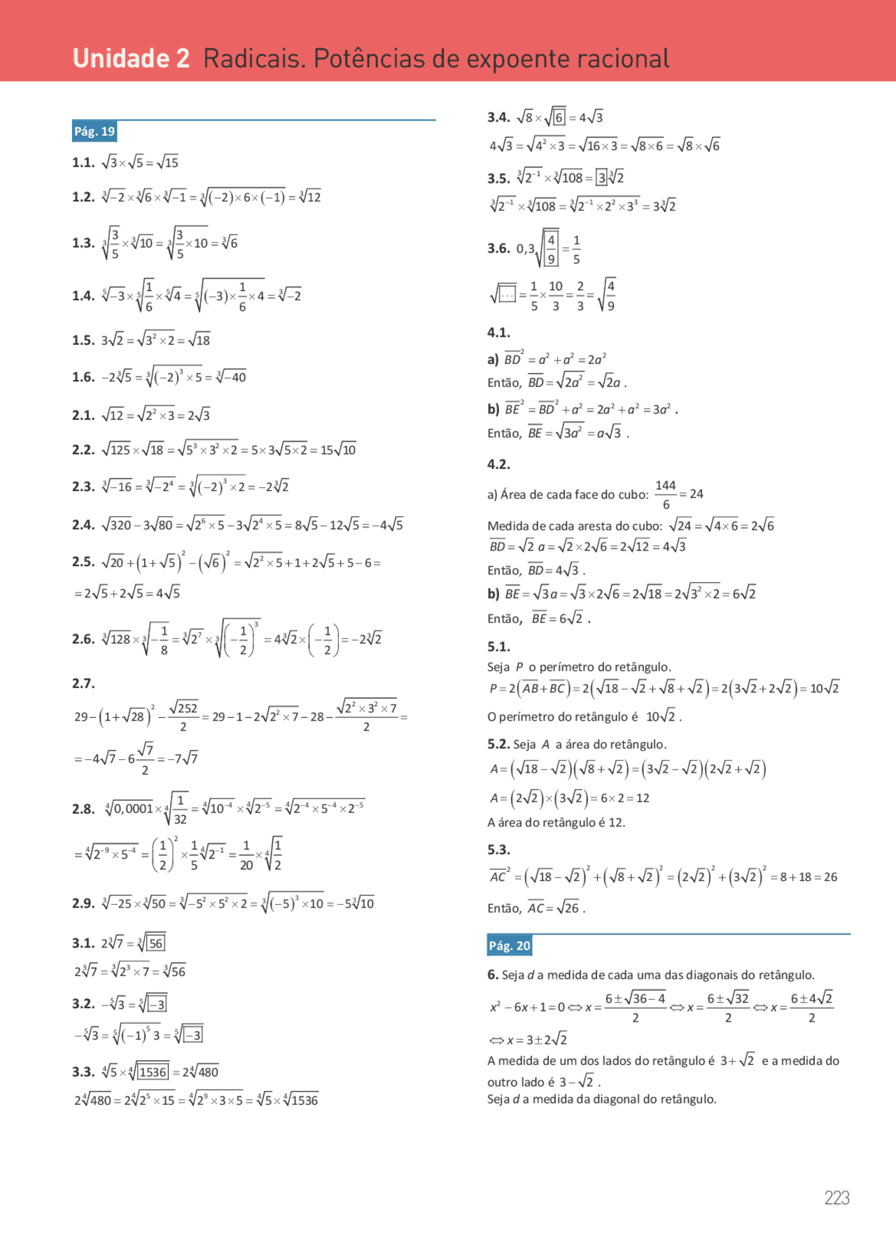 Matemática 10º ano Novo espaço | Exercícios Matemática | Docsity