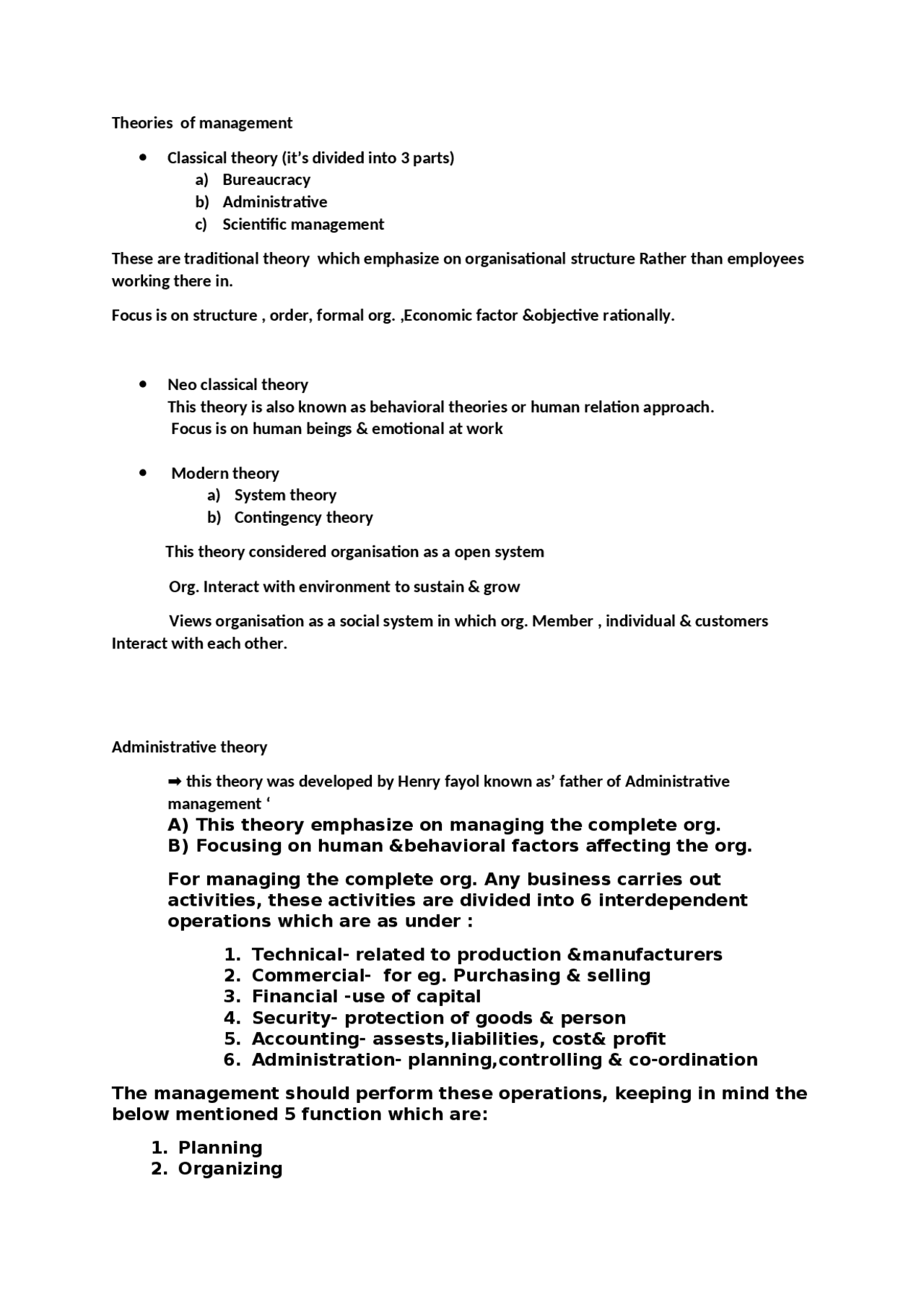Management Theories That Applied In Organizations Lecture Notes