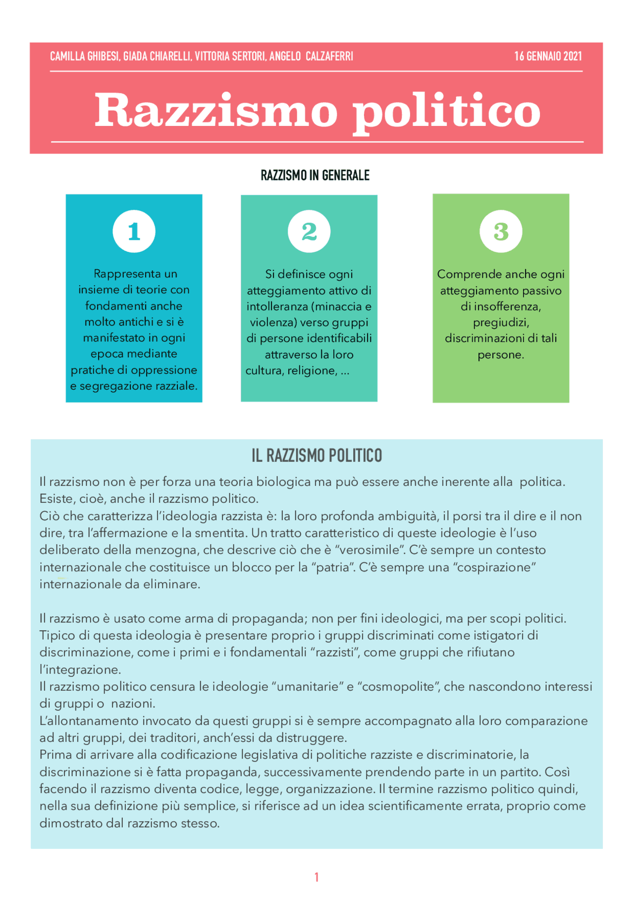 Razzismo Politico Approfondimento Schemi E Mappe Concettuali Di