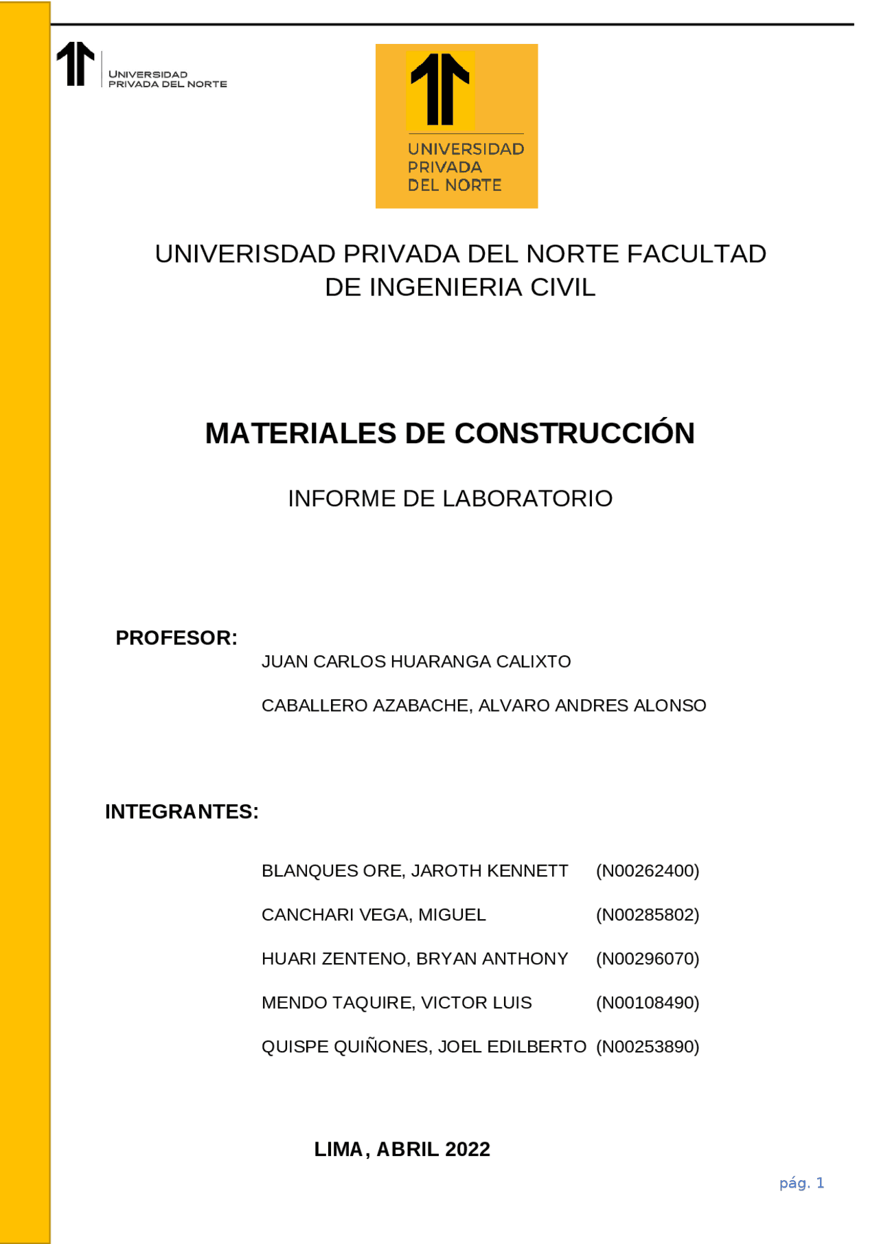 Informe De Laboratorio Apuntes De Topografía Docsity