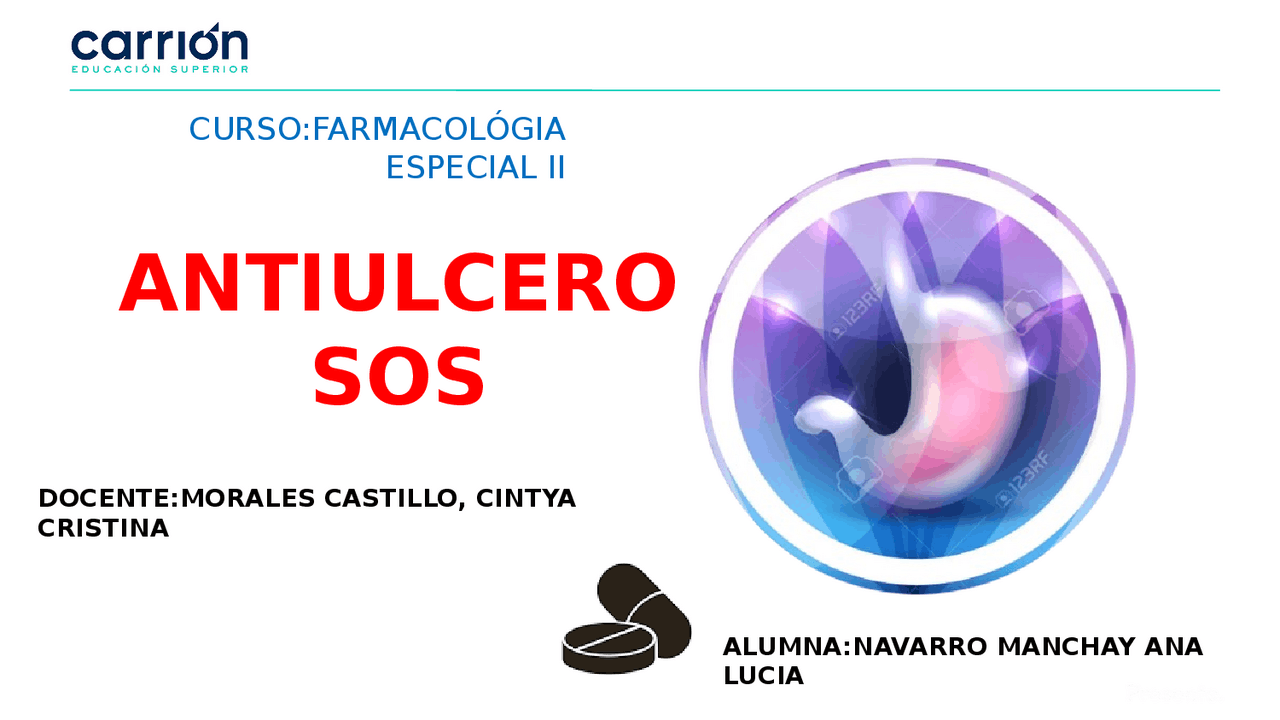 ANTIULCEROSOS FARMACOLOGIA | Apuntes de Farmacología | Docsity