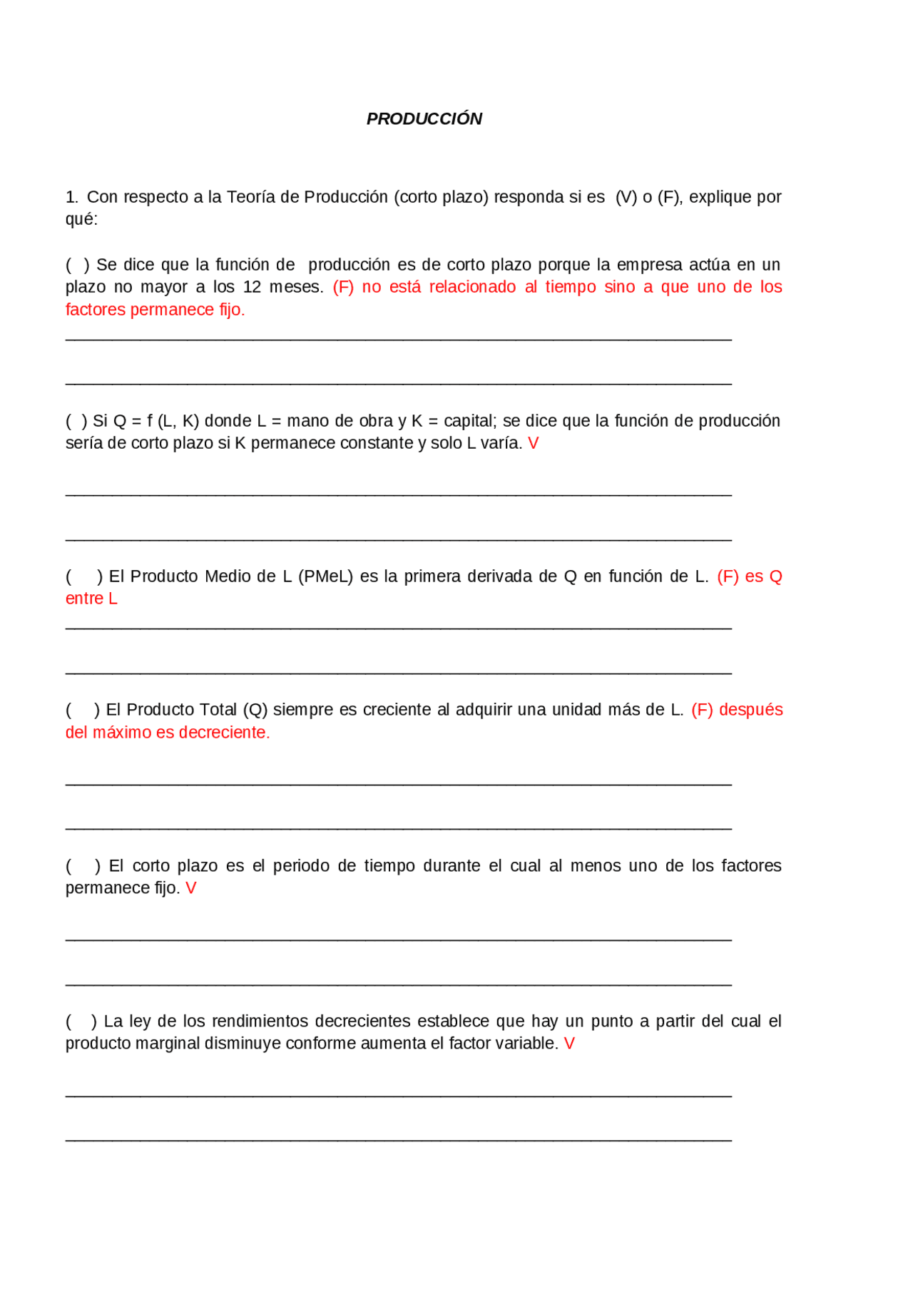 Solucionario Guía De Ejercicios Apuntes De Microeconomía Docsity