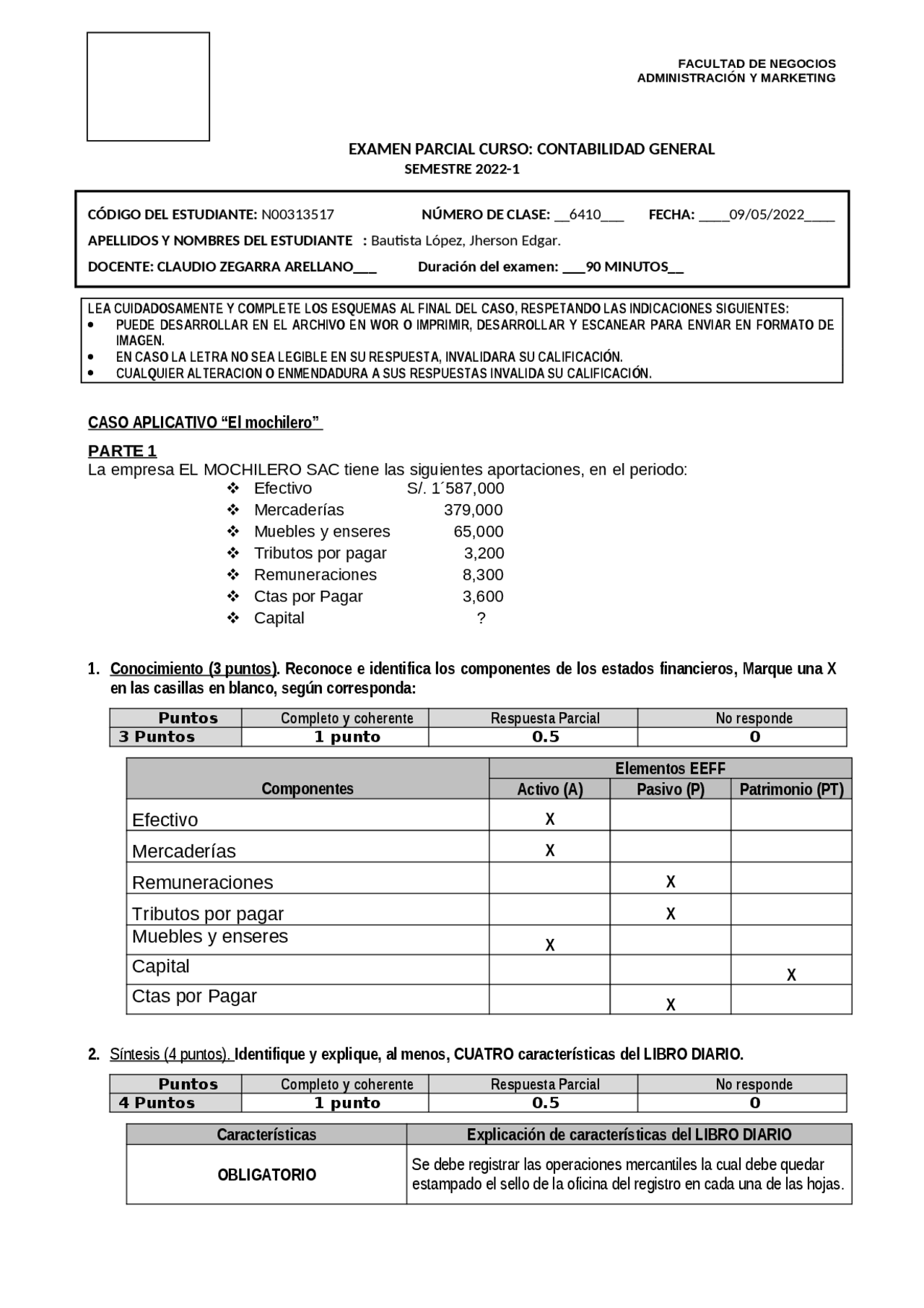 Contabilidad_ Examen Parcial | Resúmenes de Contabilidad | Docsity