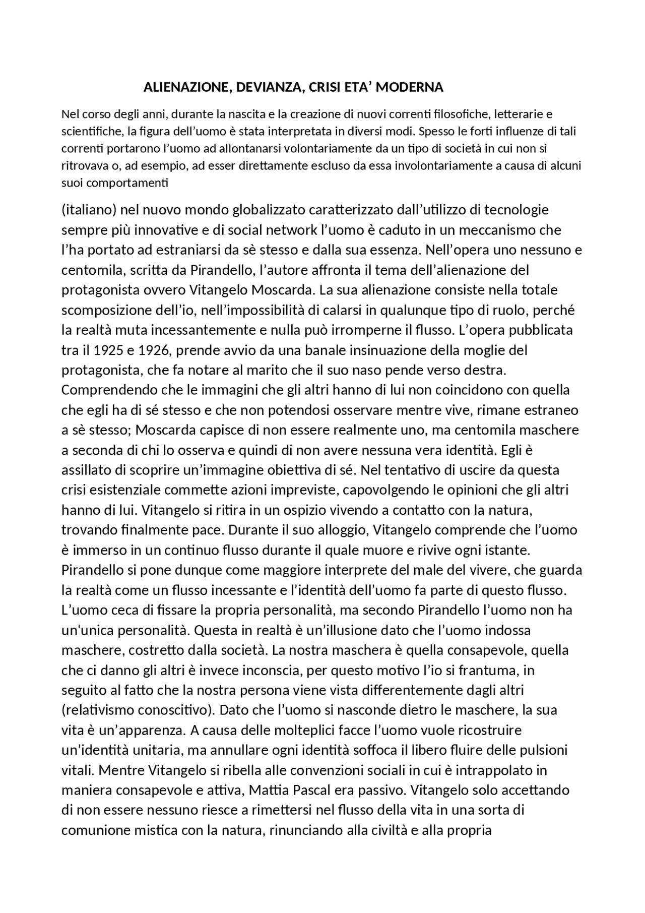 Tesina Di Maturità 2022 Tesine Di Maturità Di Scienze Umane Docsity