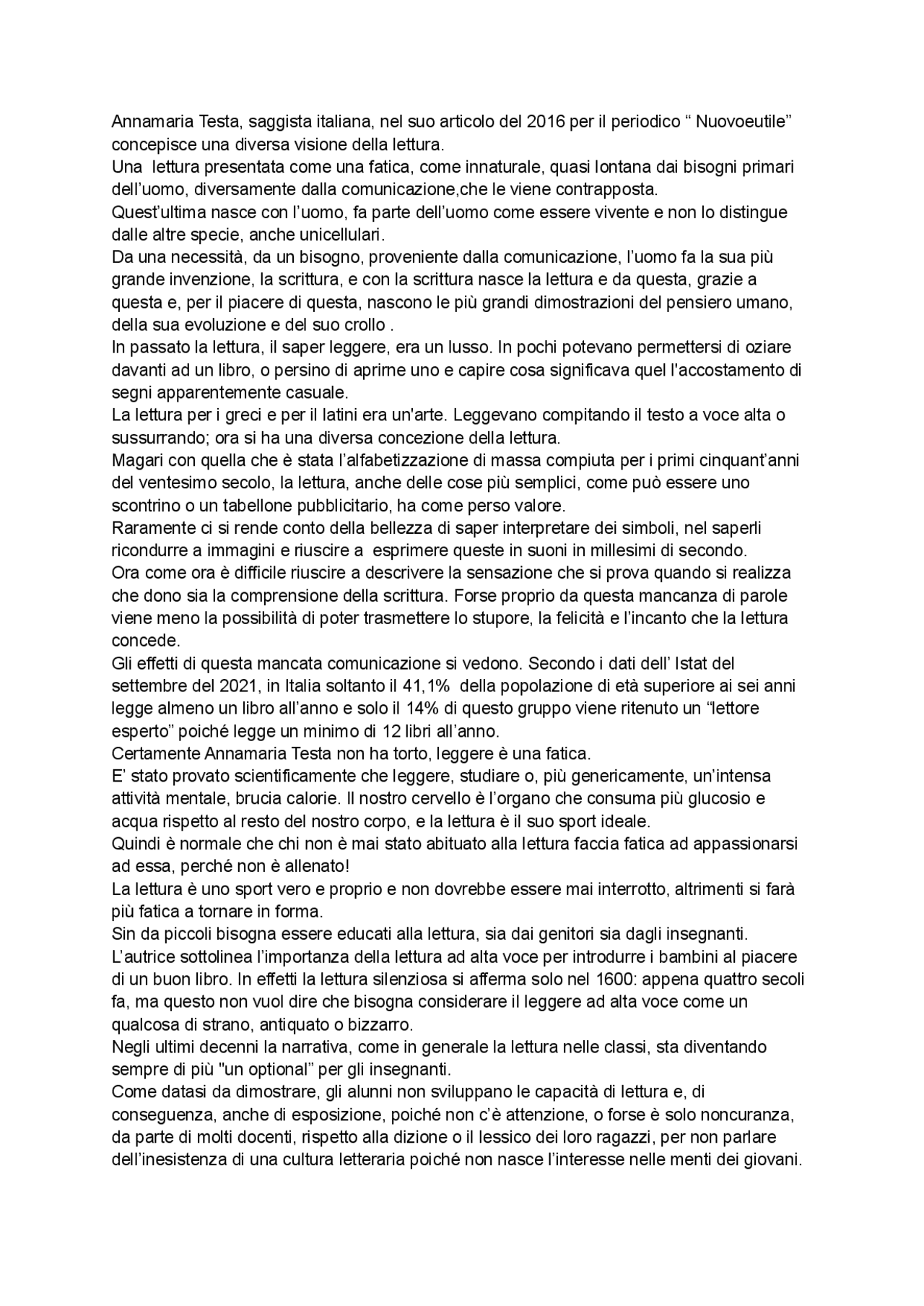 La fatica di leggere e il piacere della letteratura, testo ...