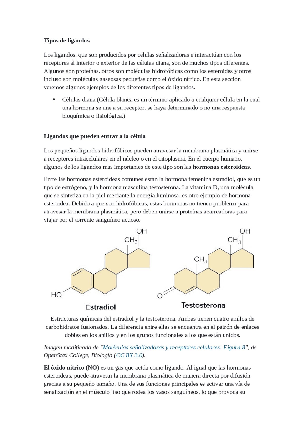 Los tipos de ligandos | Apuntes de Biología | Docsity