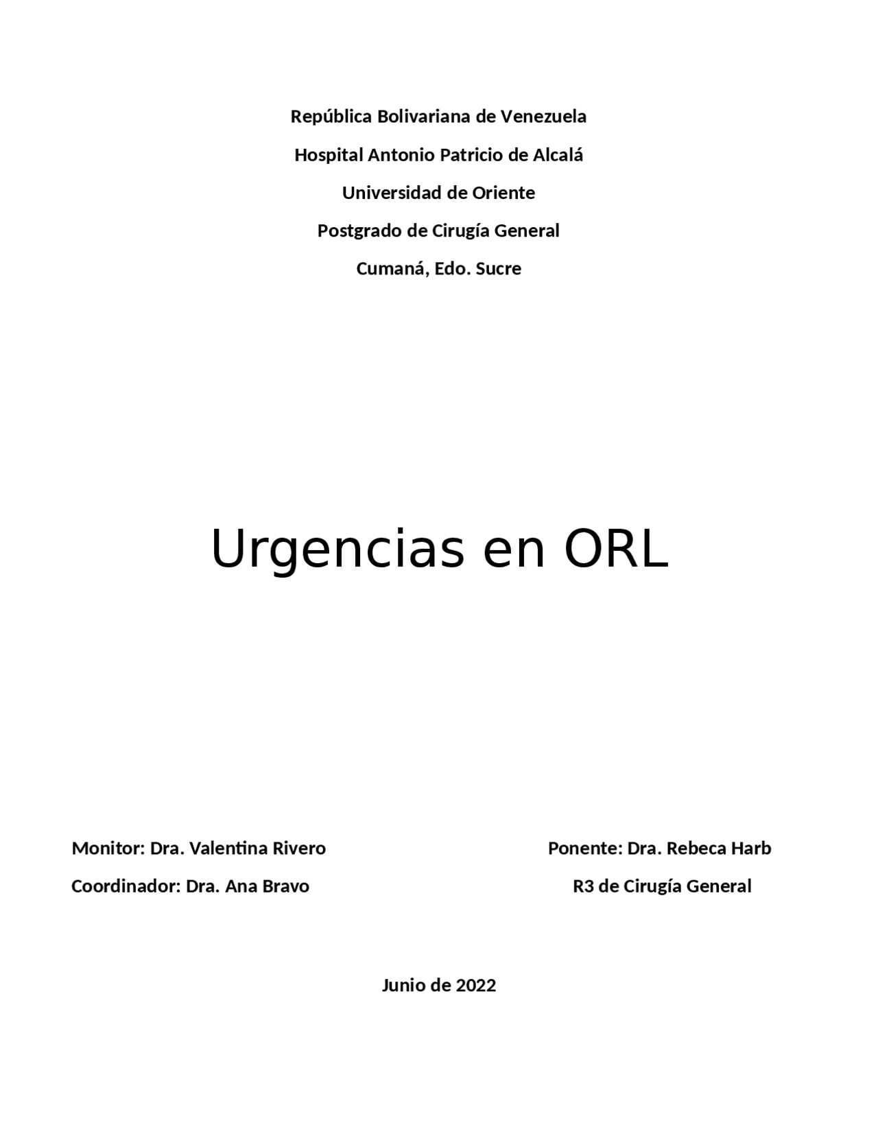 Urgencias Más Comúnes En Orl Apuntes De Otorrinolaringología Docsity