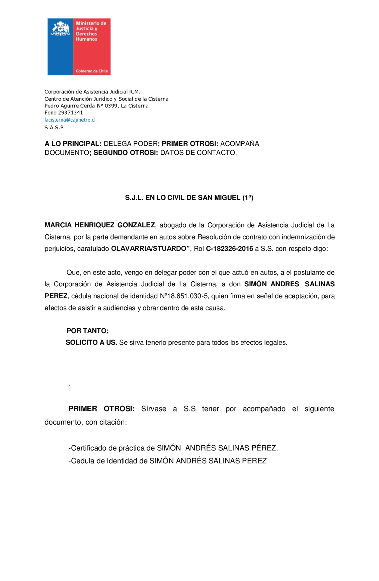 Delegacion De Poder Para Asisitir A Audiencia Esquemas Y Mapas