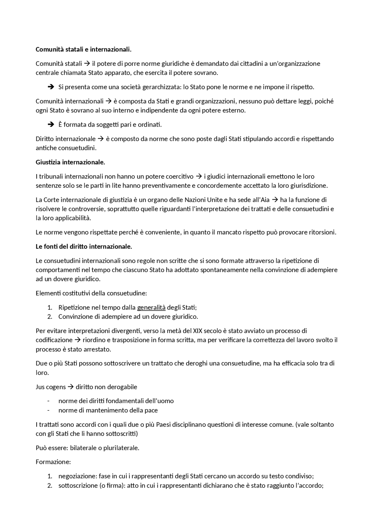 Diritto Internazionale Schemi E Mappe Concettuali Di Diritto Docsity
