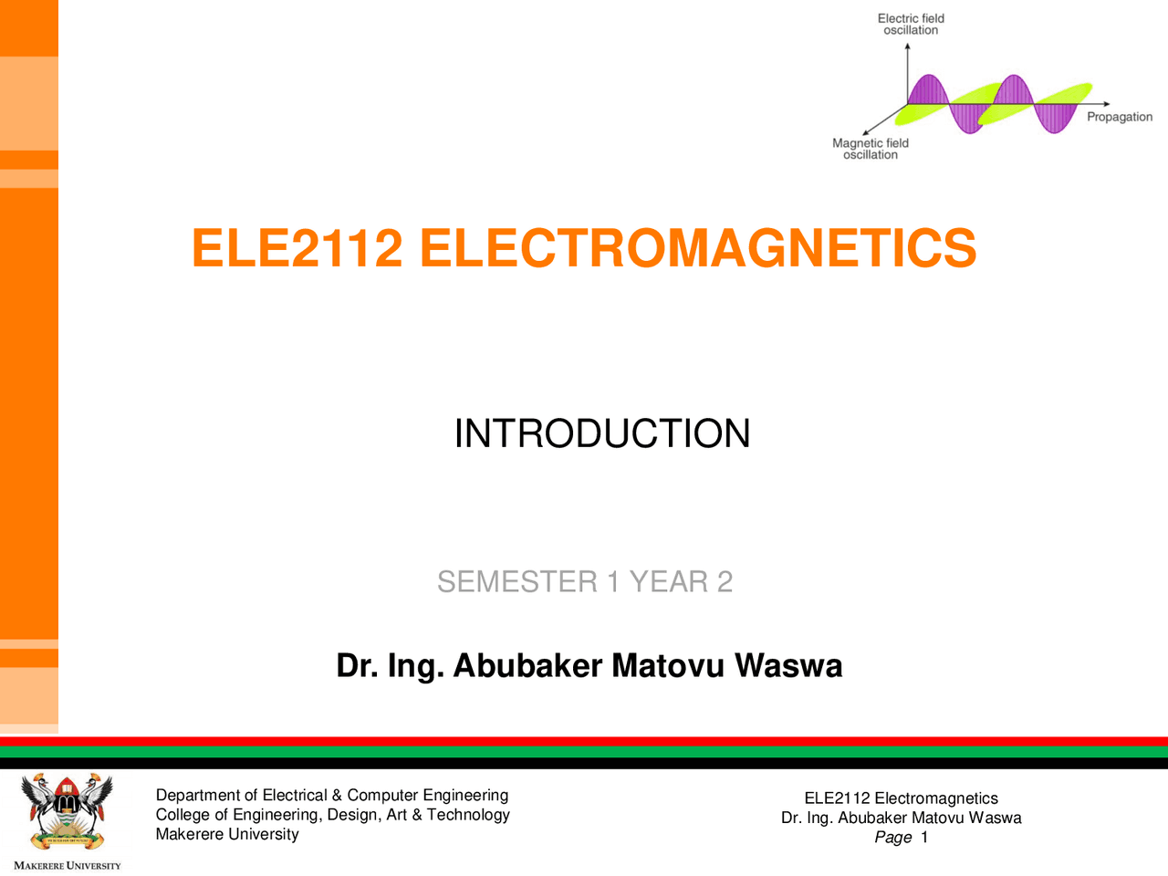 Electromagnetics engineering | Study notes Engineering | Docsity