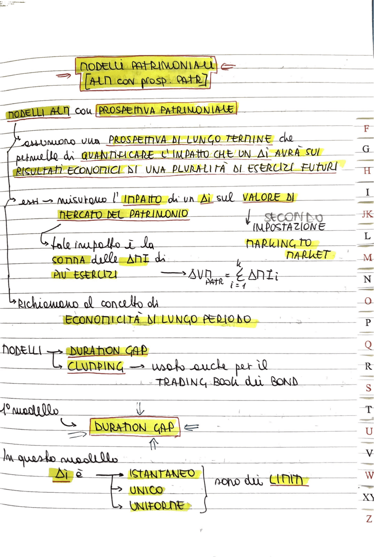 Modelli E Tecniche Di Gestione Dei Rischi Appunti Dellintero Corso