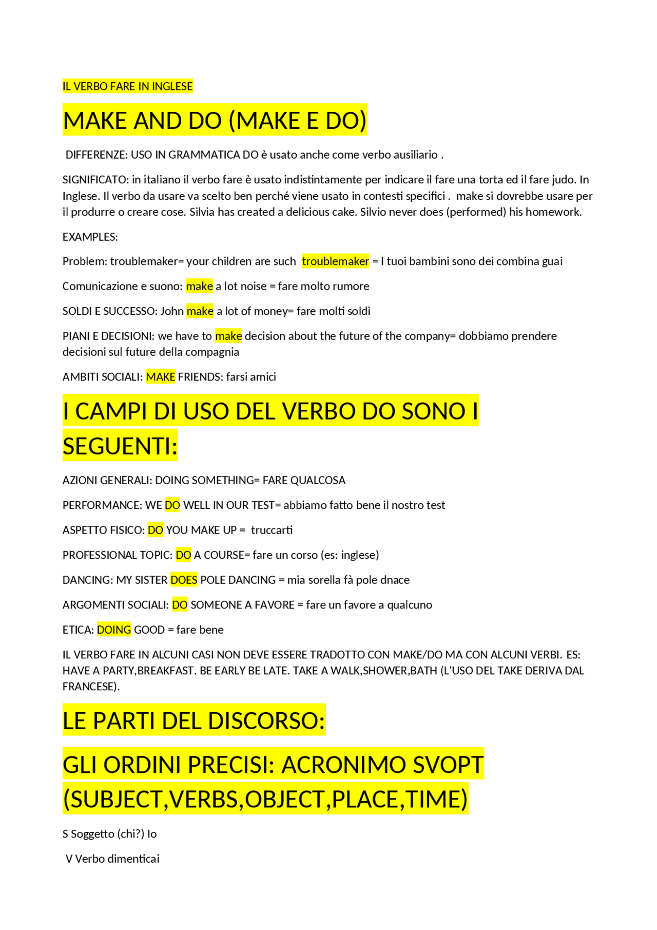 RIASSUNTO SLIDE DI INGLESE PIGNATELLI | Appunti di Lingua Inglese | Docsity