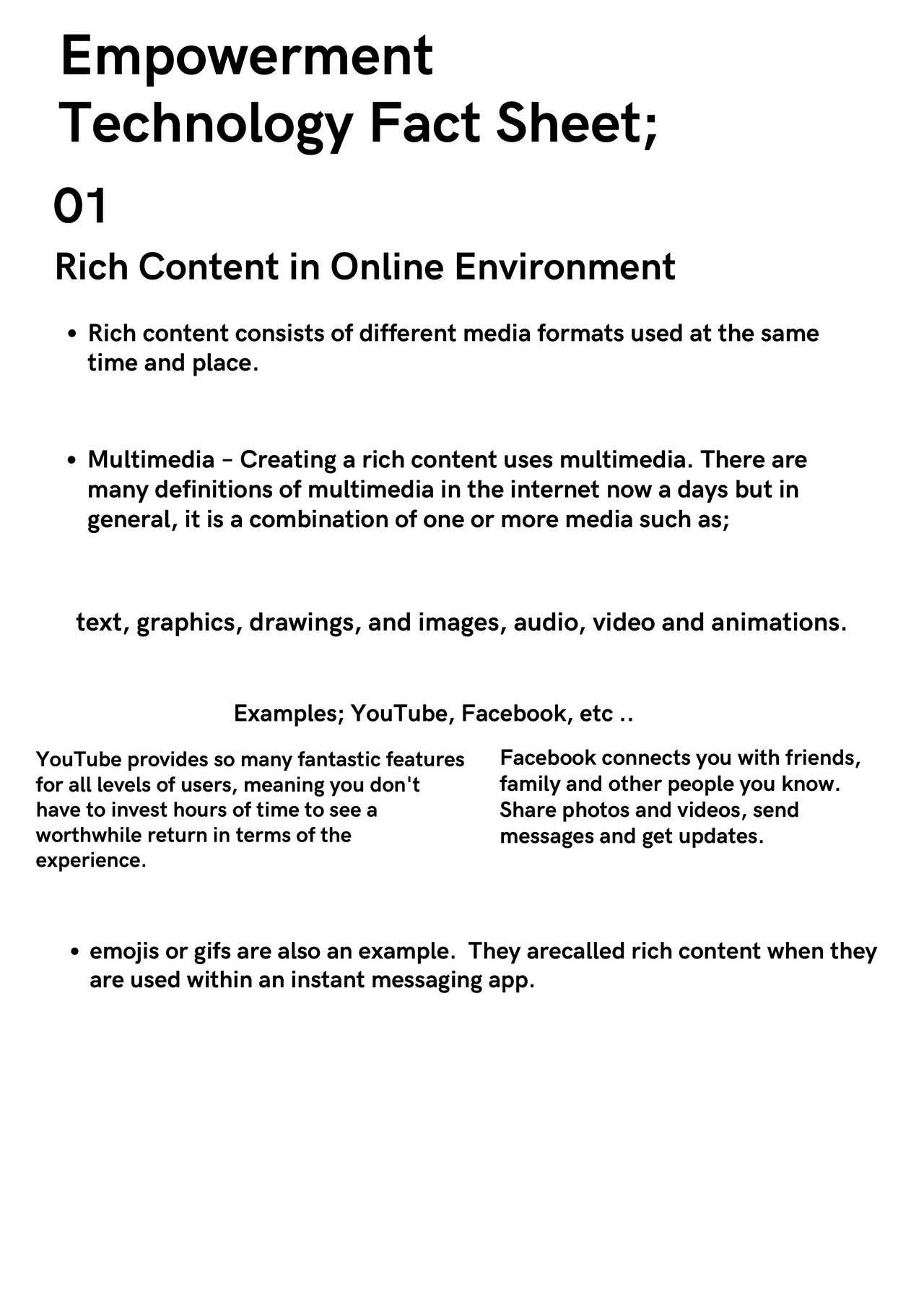 Rich Media Content And User Experience Summaries Technology Docsity