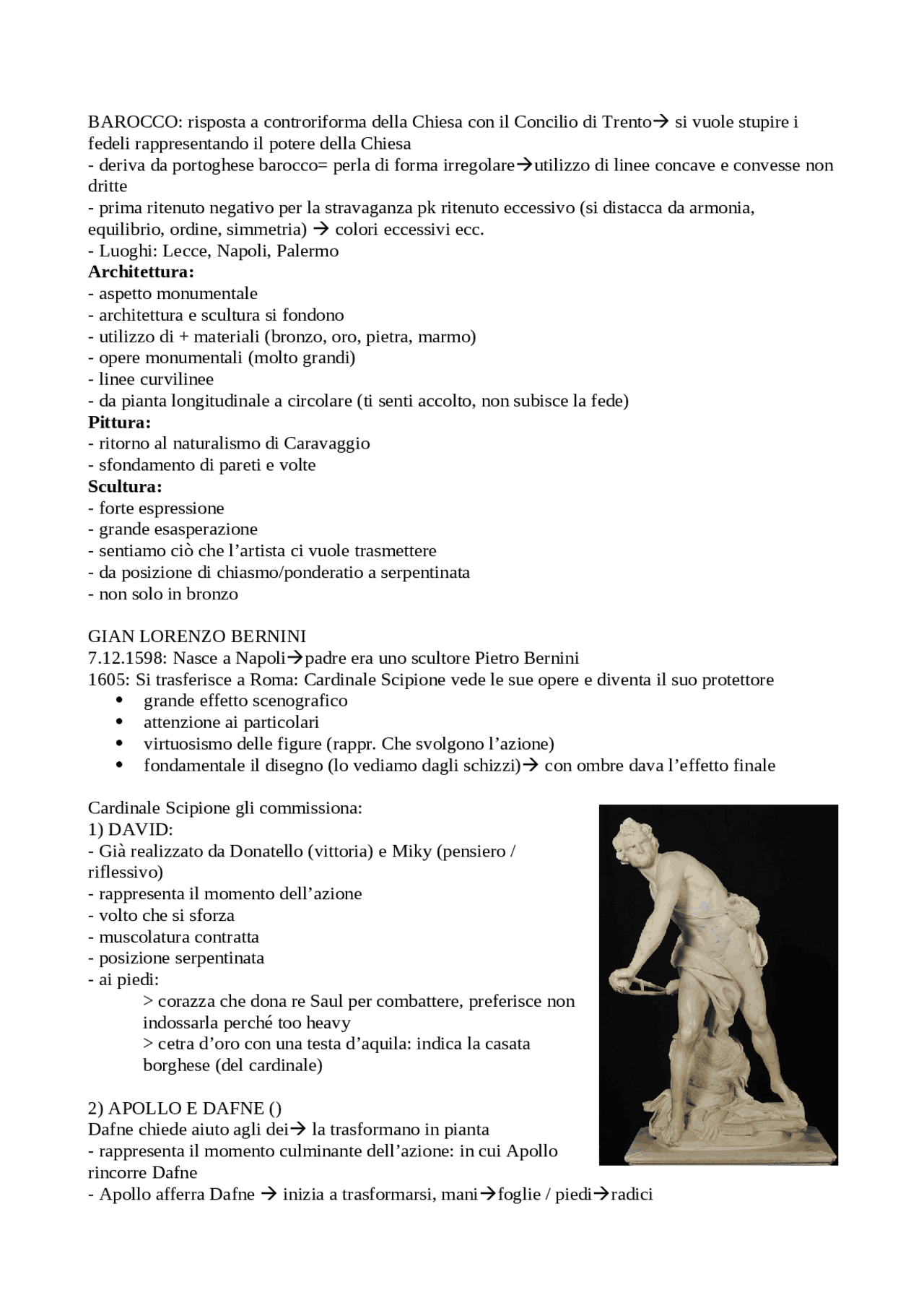 Gian Lorenzo Bernini Vita E Opere Schemi E Mappe Concettuali Di