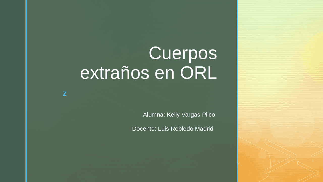Cuerpos ExtraÑos En Orl Diapositivas De Otorrinolaringología Docsity