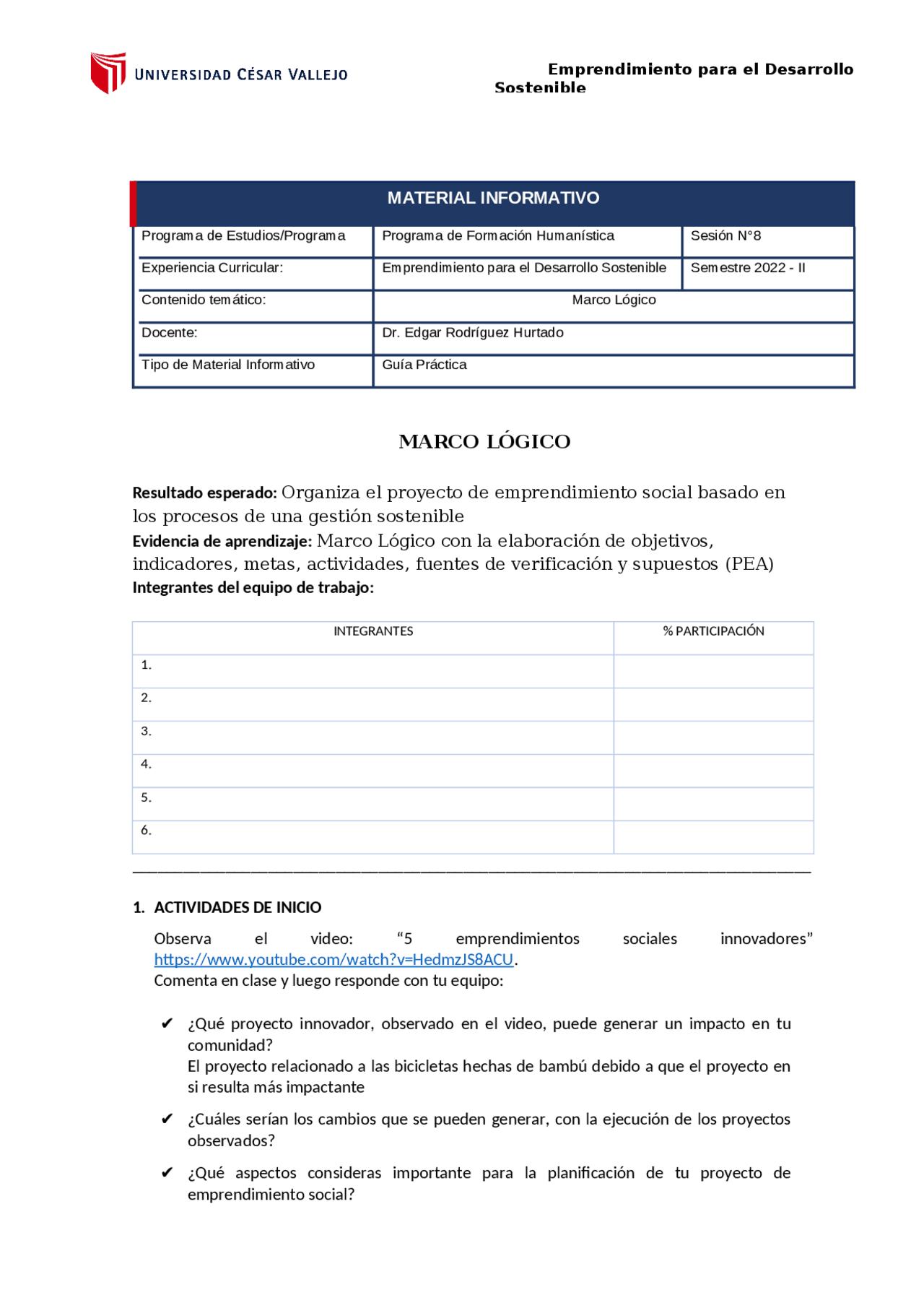 Emprendimiento para el Desarrollo Sostenible | Apuntes de Ciencias de ...