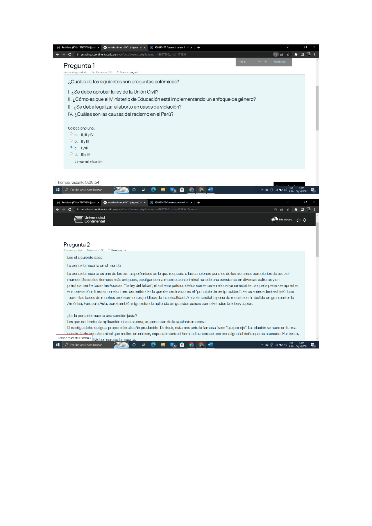 Autoevalacion 1 Comunicacion Y Argumentacion Exámenes De Comunicación