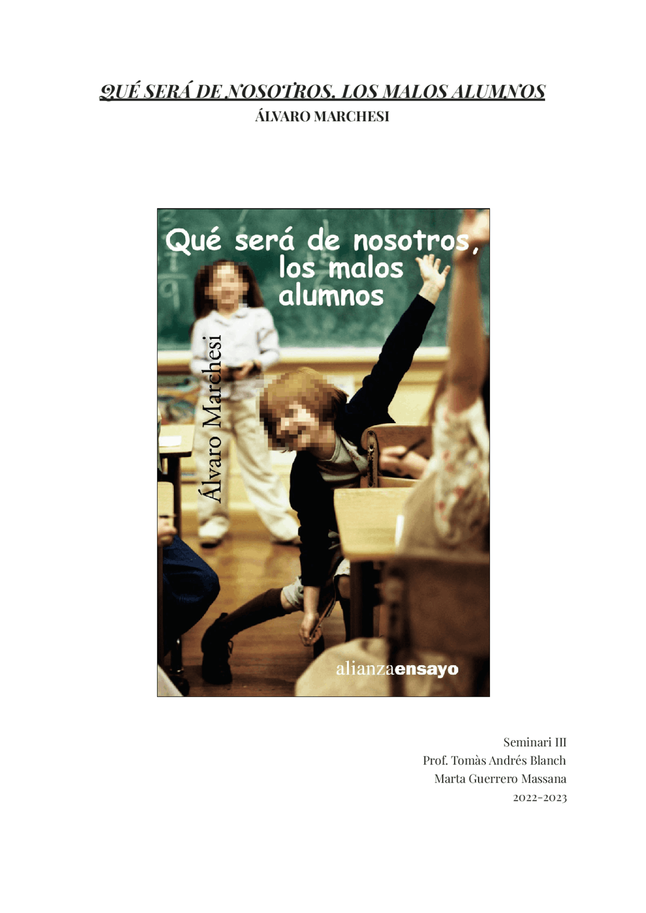 Analisis Documental Invisibles Ejercicios De Psicología Docsity
