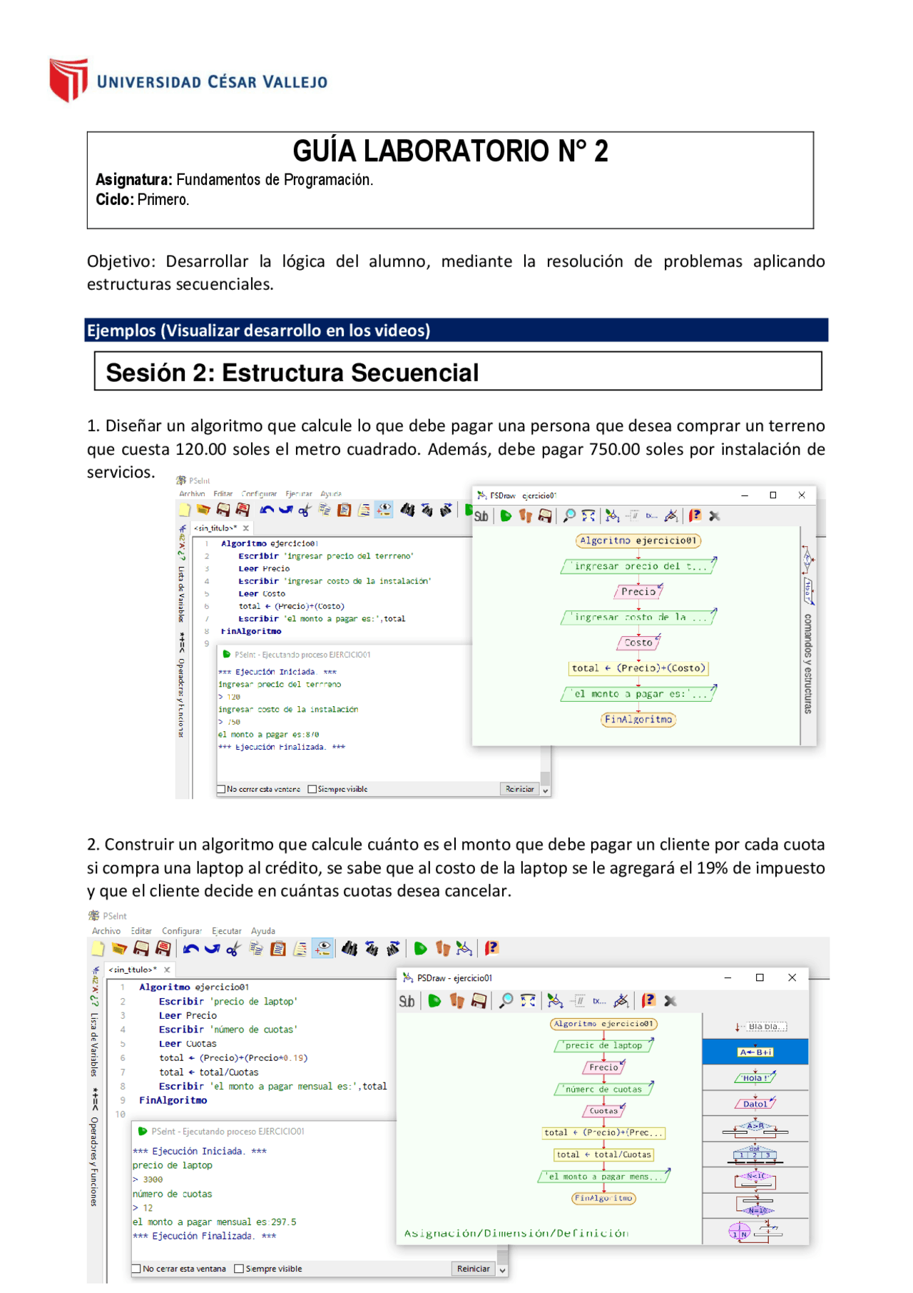 Guia Laboratorio 2 Ejercicios De Programación Java Docsity