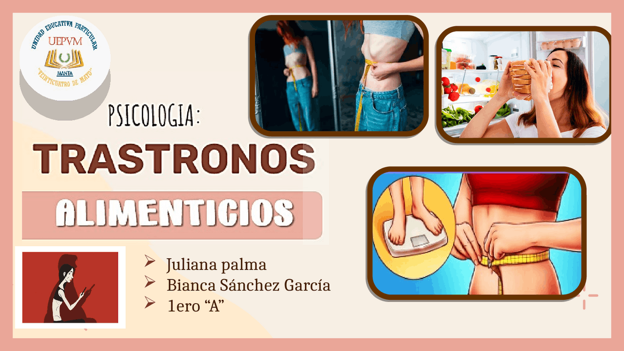 TRASTORNOS ALIMENTICIOS | Diapositivas de Psicología | Docsity