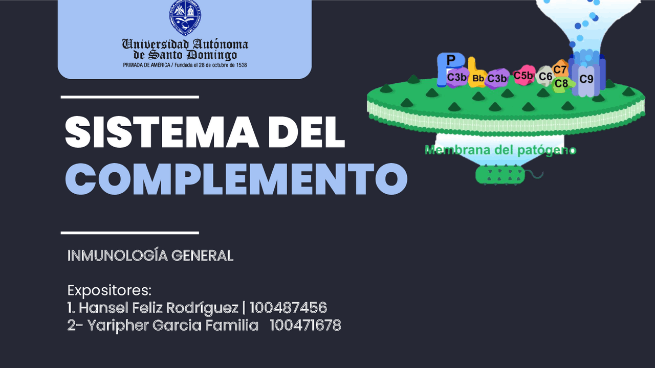 SISTEMA DEL COMPLEMENTO | Esquemas y mapas conceptuales de Inmunología | Docsity