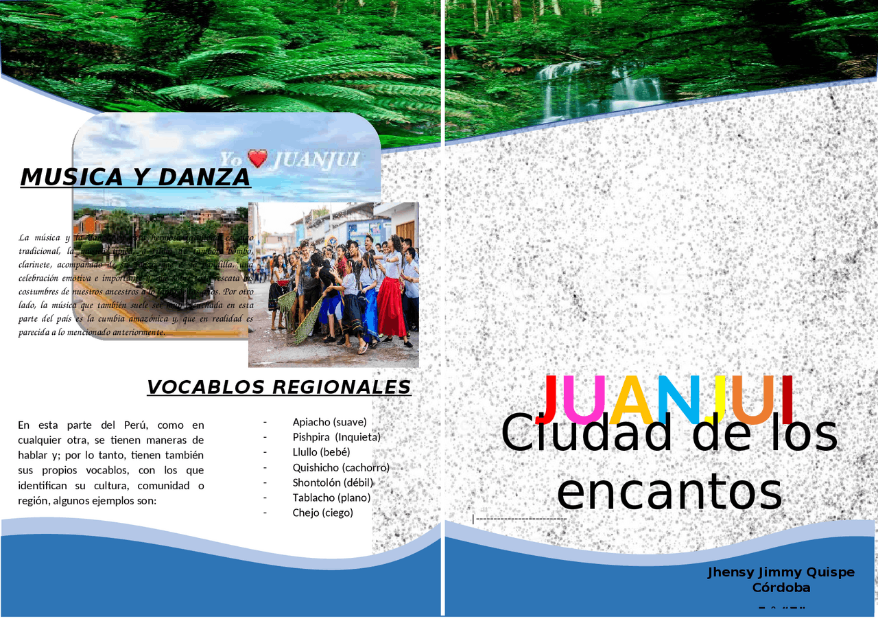 Diptico sobre las costumbres y tradiciones de Juanjuí | Esquemas y ...