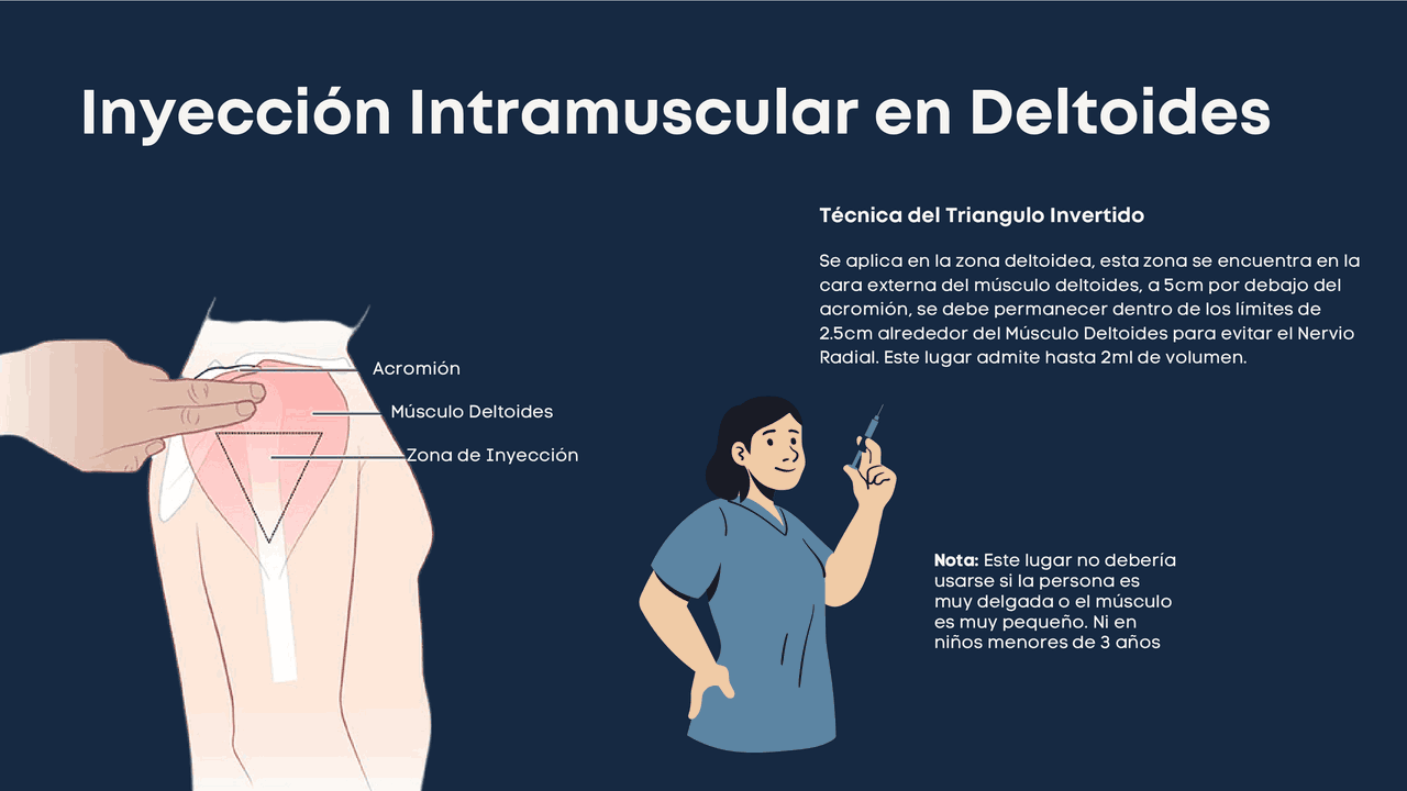 Inyección en Deltoides | Diapositivas de Anatomía | Docsity
