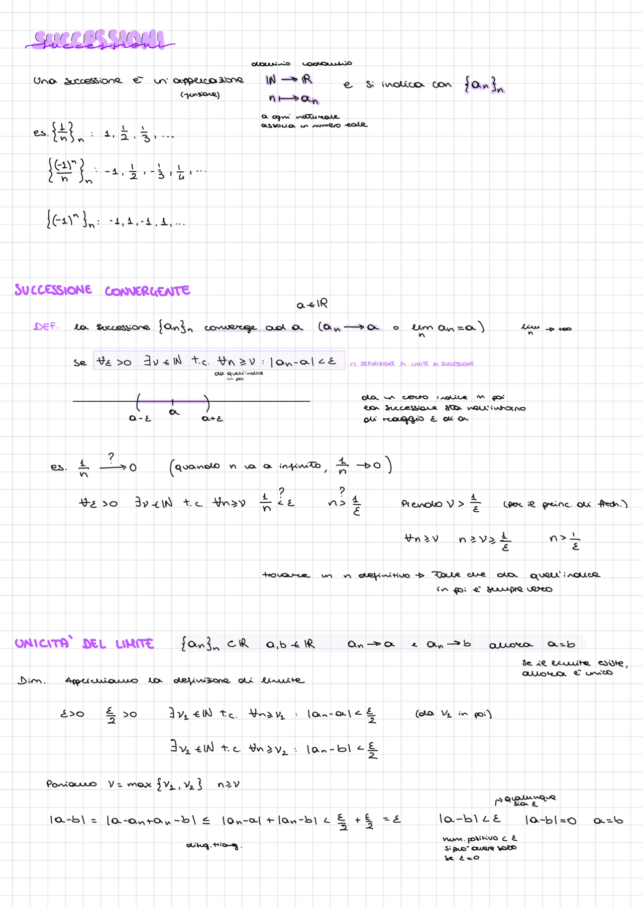 Succesioni di insiemi e funzioni | Appunti di Analisi Matematica I | Docsity
