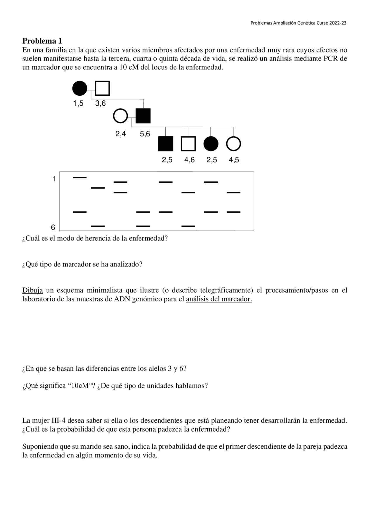 Problemas De Ampliación De Genética Ejercicios 1 2 Ejercicios De